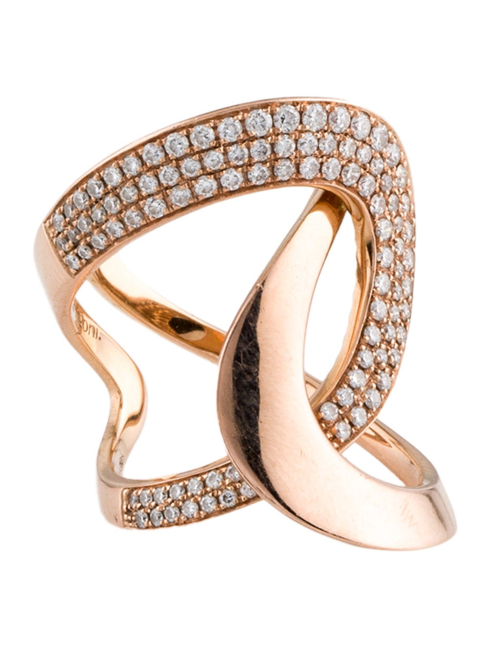 Dada Arrigoni 18K Diamond Interlocking Ring - Band, Rings - DFGHF20008 ...