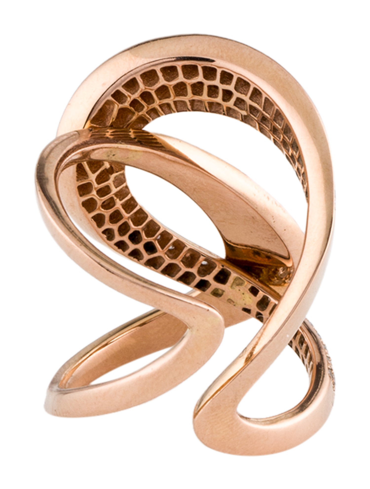 Dada Arrigoni 18K Diamond Interlocking Ring - Band, Rings - DFGHF20008 | The RealReal