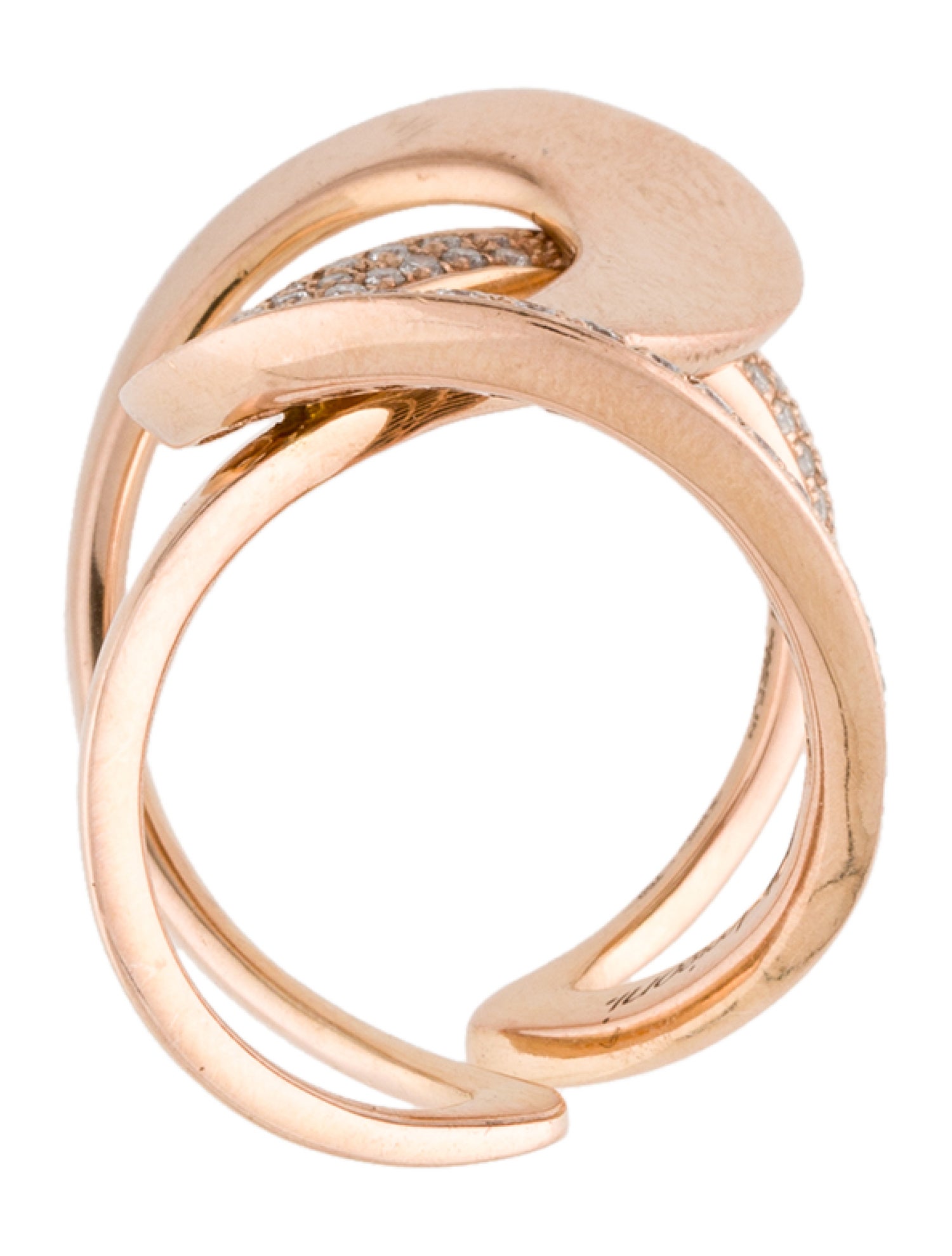 Dada Arrigoni 18K Diamond Interlocking Ring - Band, Rings - DFGHF20008 ...