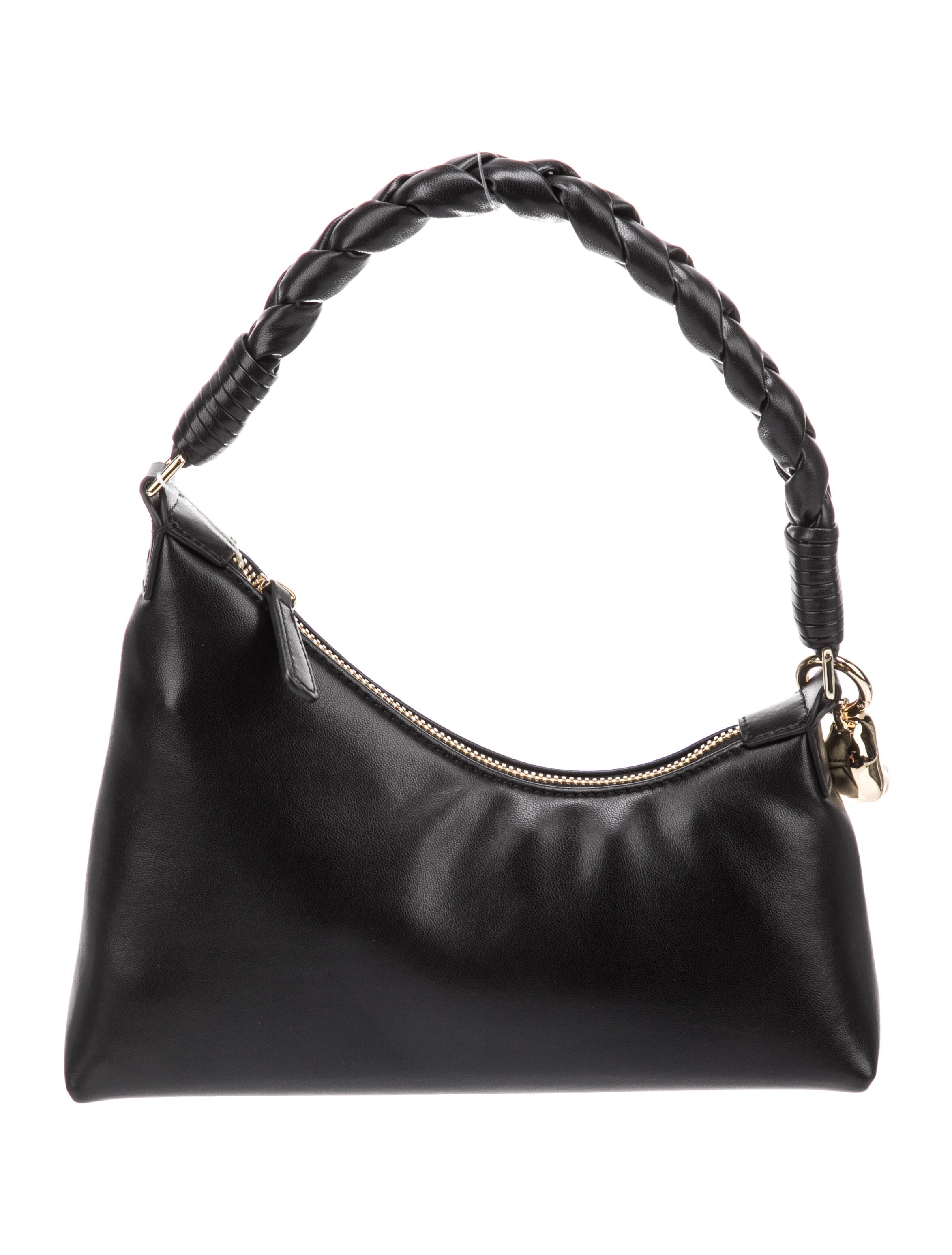 Aupen Leather Shoulder Bag w/Tags - Black Shoulder Bags, Handbags ...