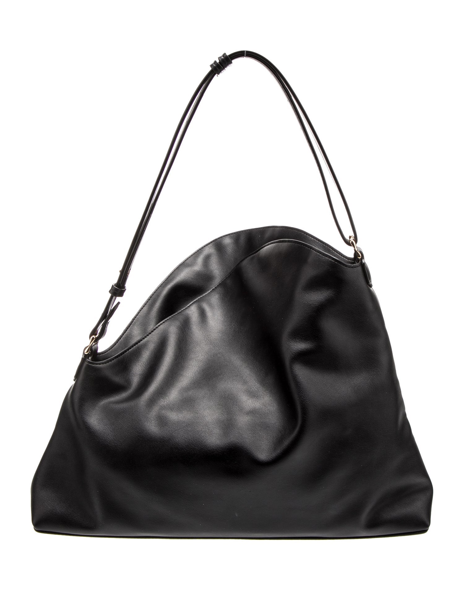 Aupen Leather Shoulder Bag - Black Handle Bags, Handbags - DFHSD20031 ...