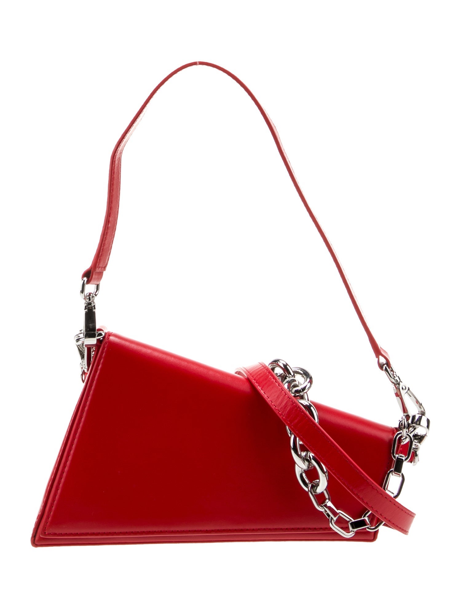 Aupen Leather Shoulder Bag - Red Shoulder Bags, Handbags - DFHSD20108 ...