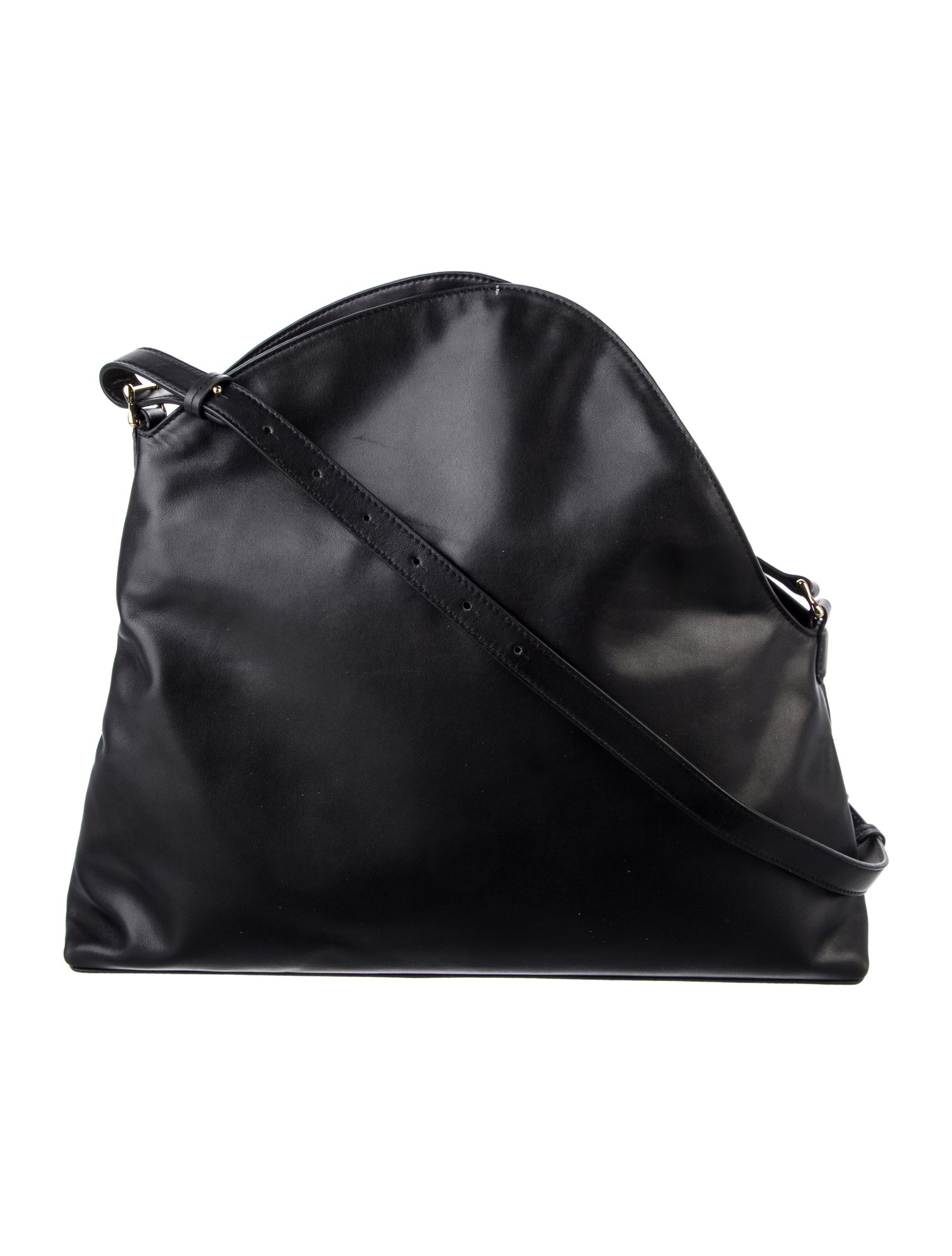 Aupen Leather Shoulder Bag - Black Shoulder Bags, Handbags - DFHSD20181 ...