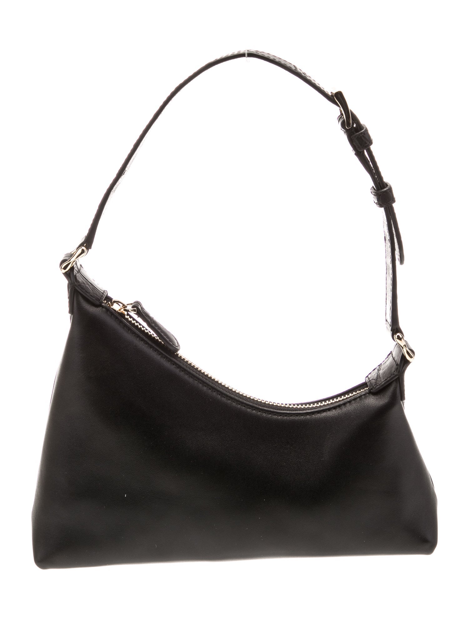 Aupen Leather Shoulder Bag - Black Shoulder Bags, Handbags - DFHSD20395 ...