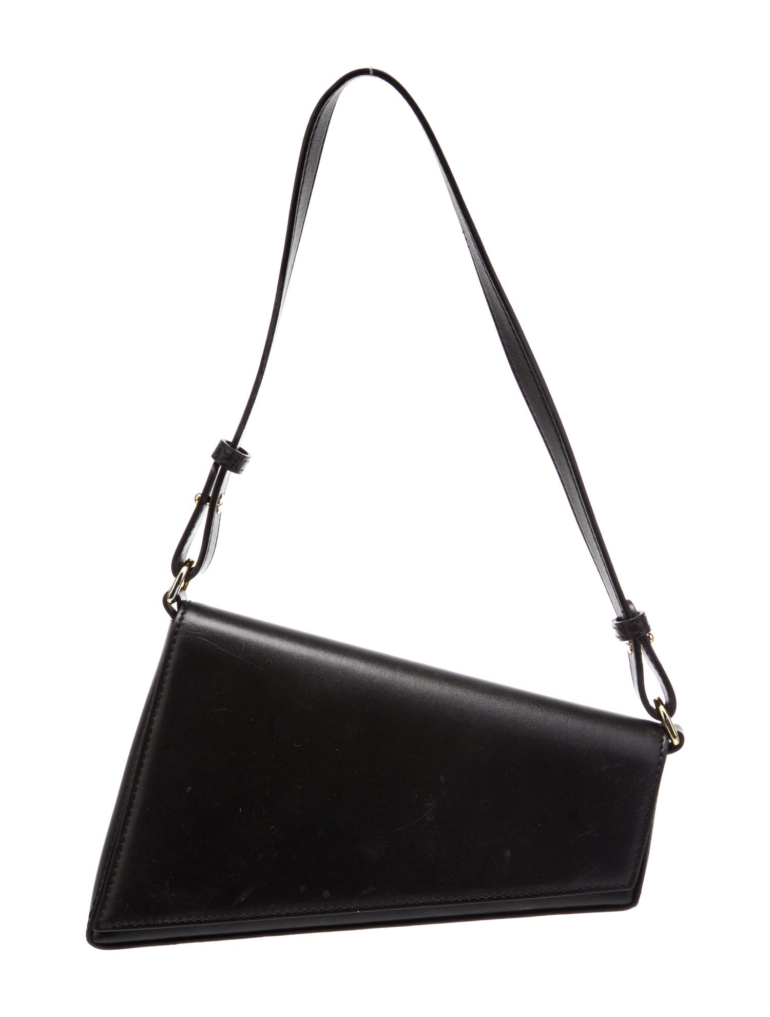Aupen Leather Shoulder Bag - Black Shoulder Bags, Handbags - DFHSD20405 ...