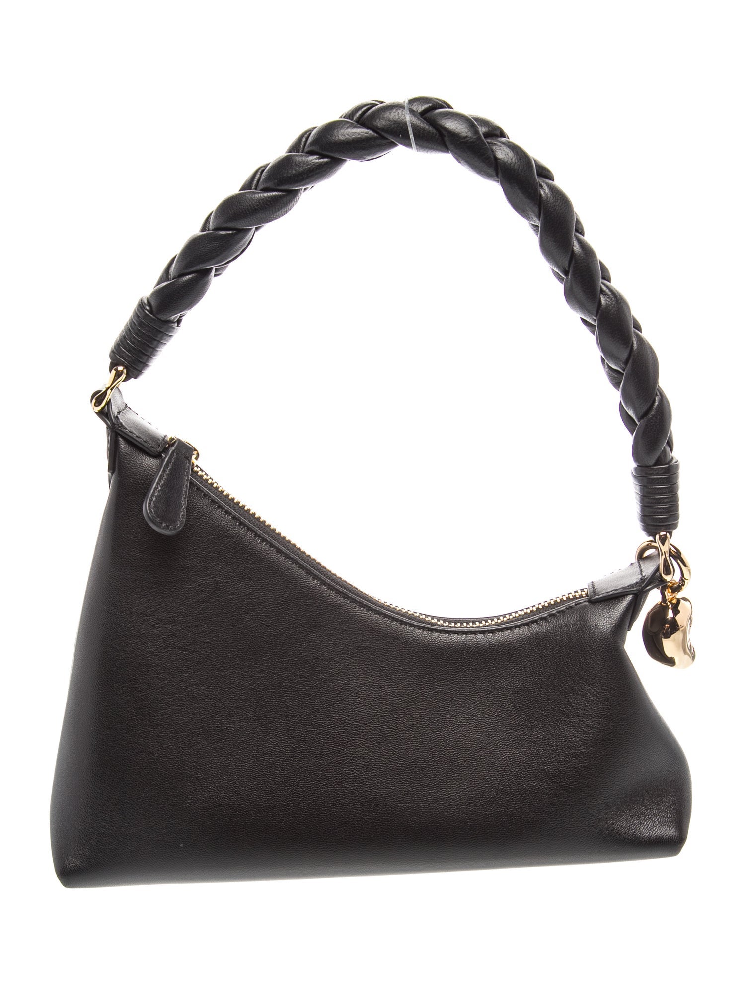 Aupen Leather Shoulder Bag - Black Shoulder Bags, Handbags - DFHSD20624 ...