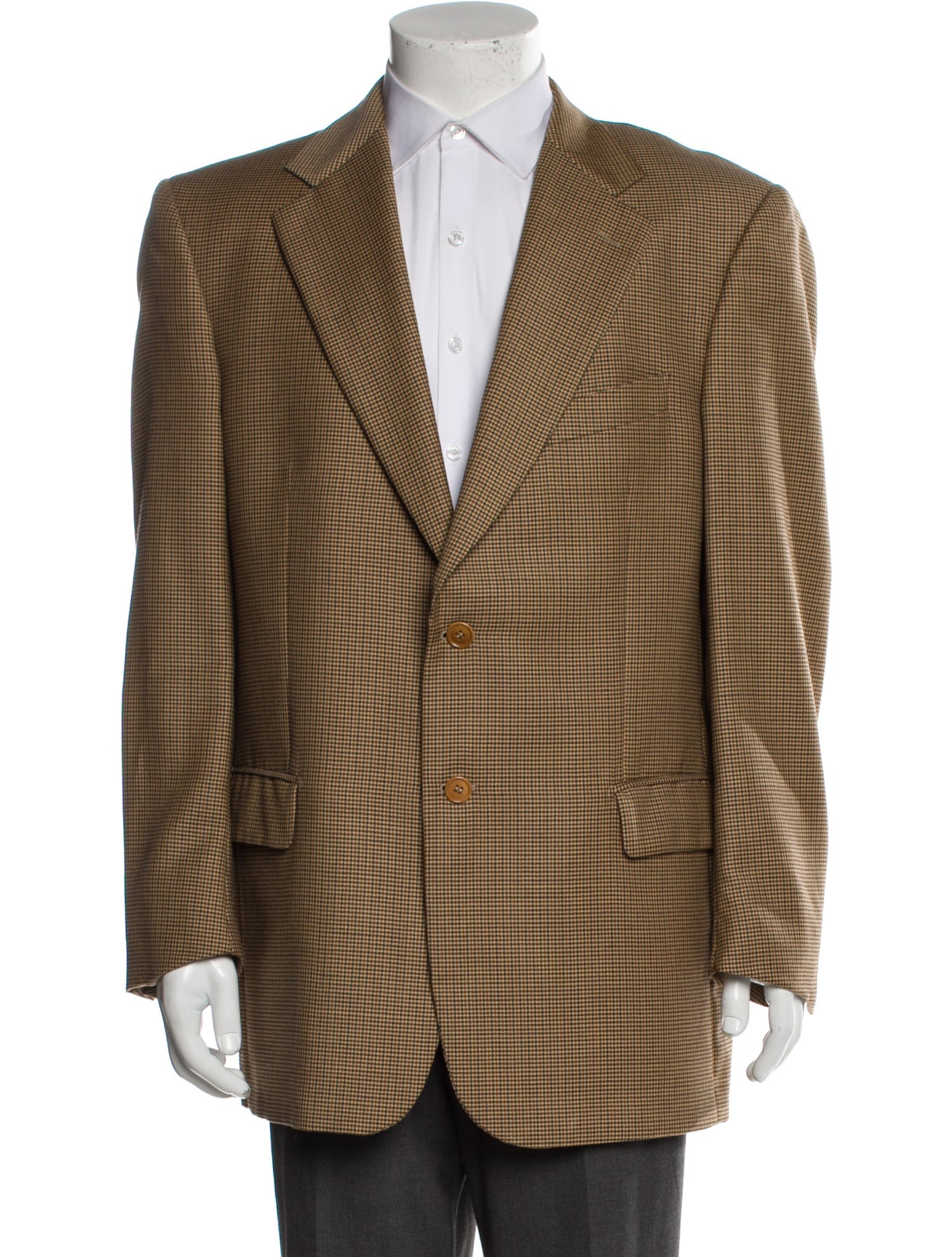 Daniel Gregory Natale Houndstooth Print Blazer - Yellow Suiting ...