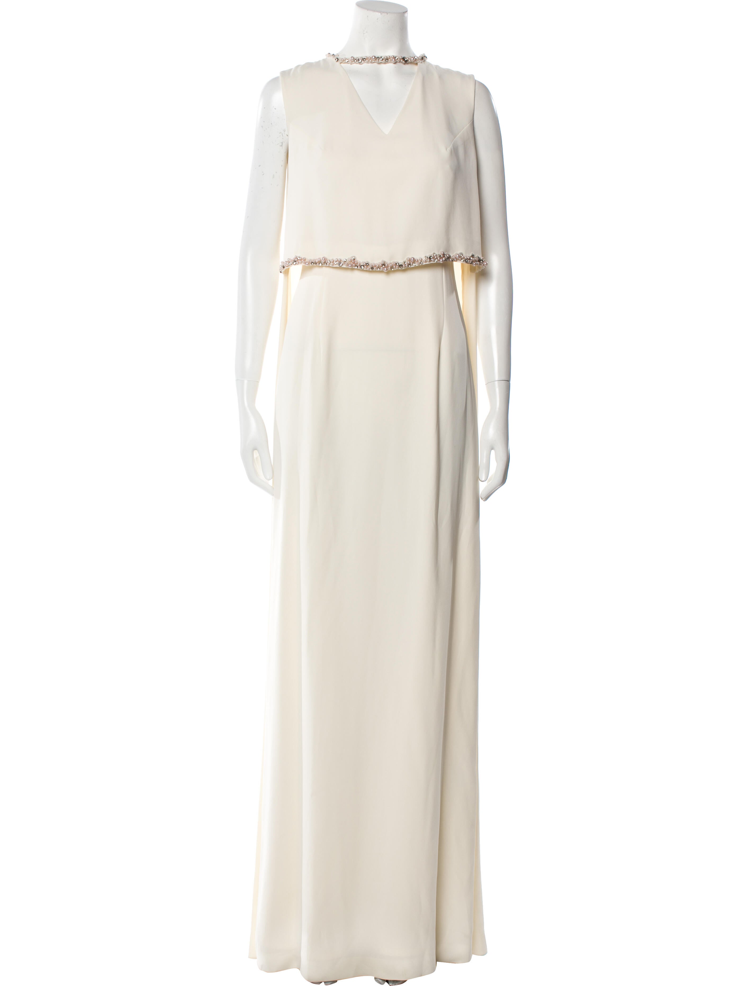 Dice Kayek Crew Neck Long Dress - Neutrals Dresses, Clothing ...