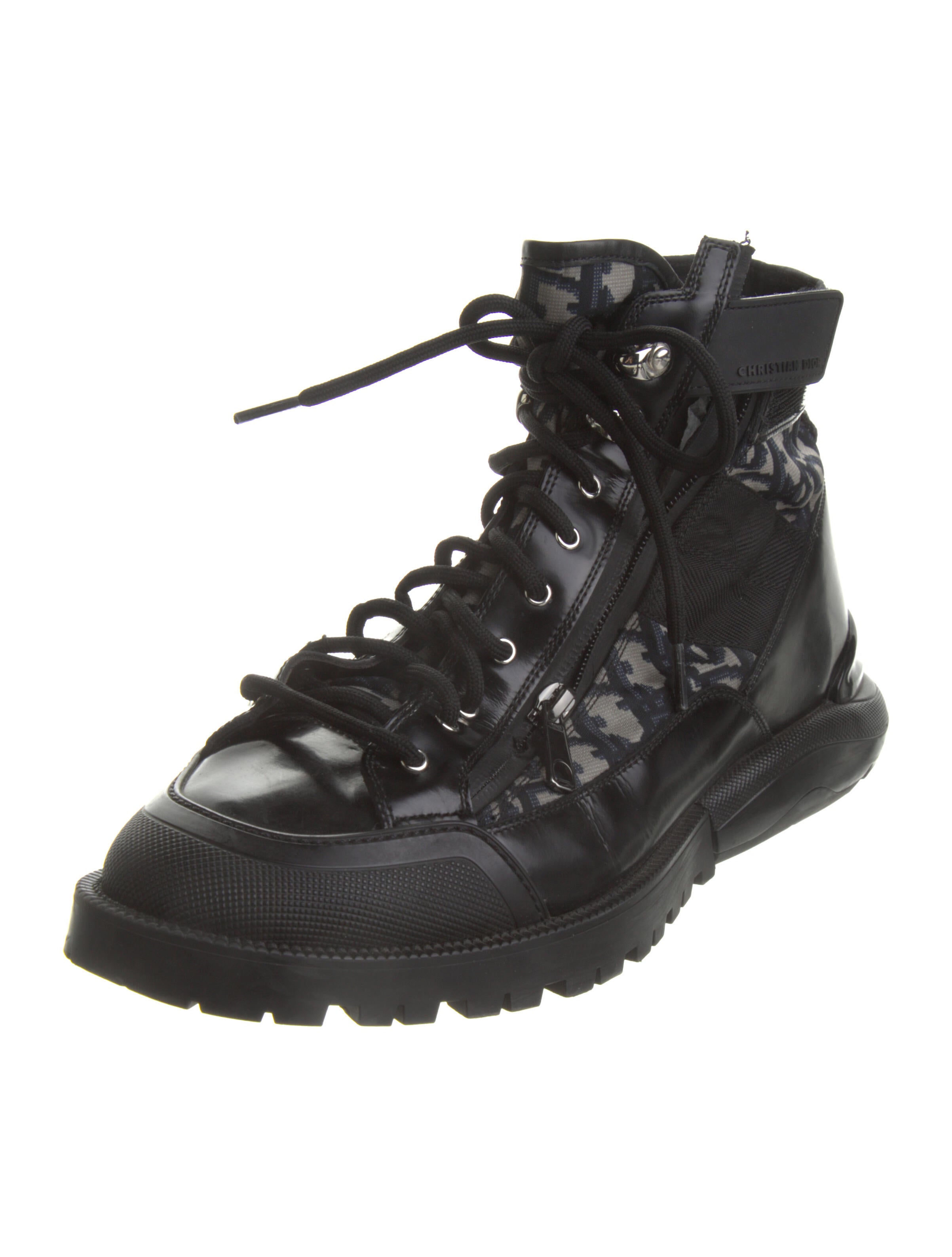 DIOR MEN 2021 Technical Lace-Up Boots - Black Boots, Shoes - DIORM28326 ...