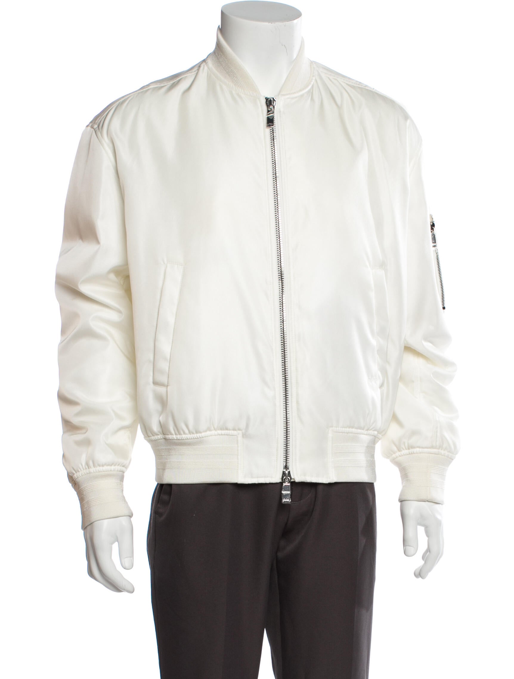 DIOR MEN 2020 Saddle Pocket Bomber Jacket w/ Tags - White Outerwear ...