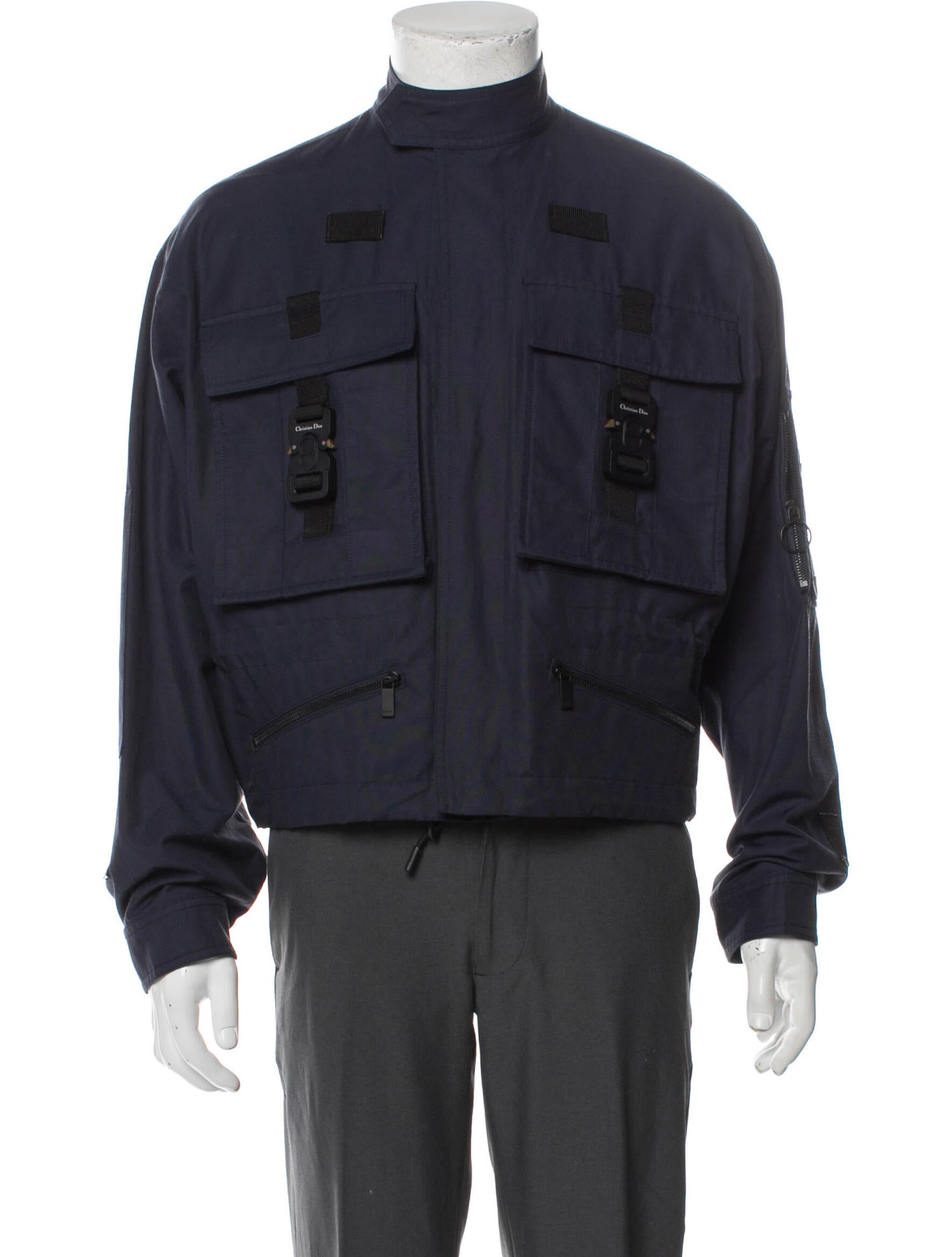 DIOR MEN 2019 Oblique Jacquard Puffer Coat - Blue Outerwear, Clothing ...