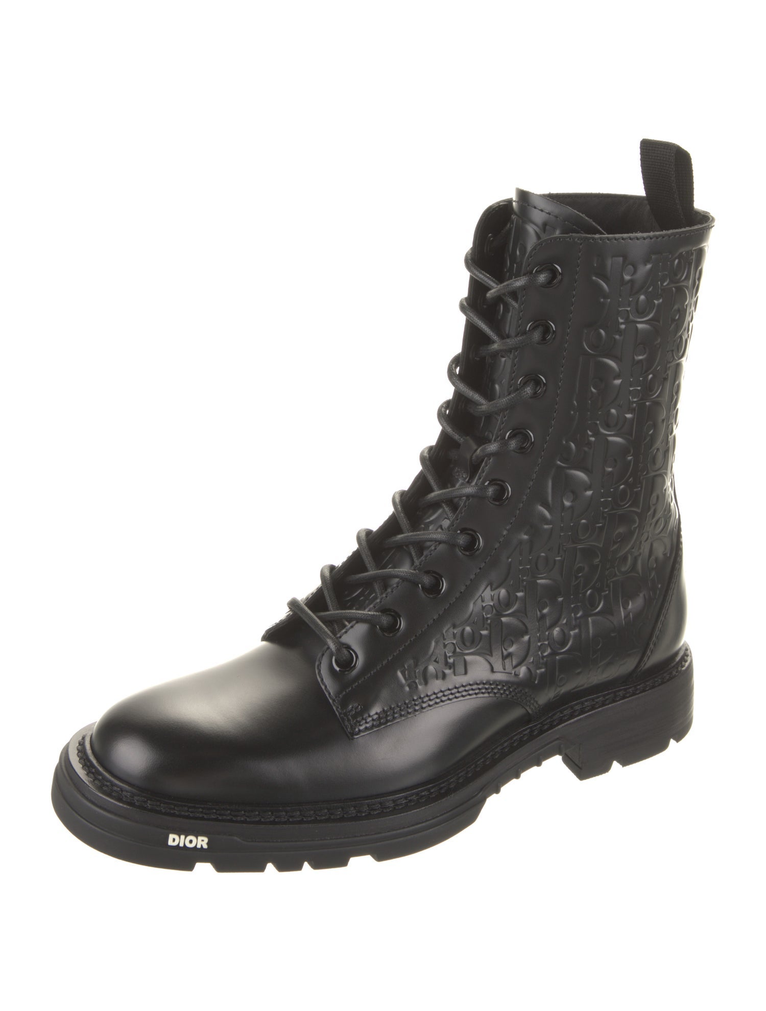 DIOR MEN Leather Combat Boots w/ Tags - Black Boots, Shoes - DIORM37001 ...