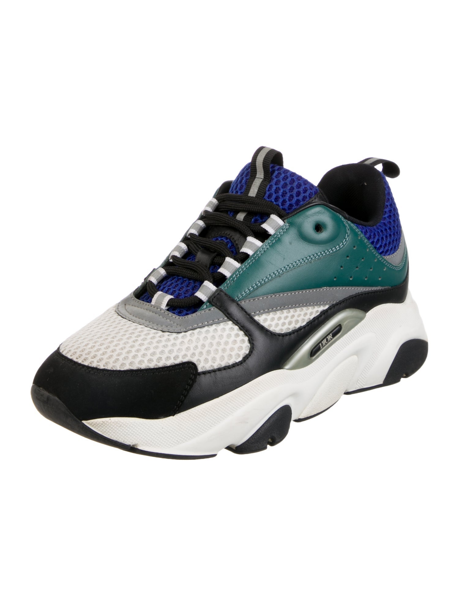 DIOR MEN B22 'White Deep Green' Sneakers - Green Sneakers, Shoes ...