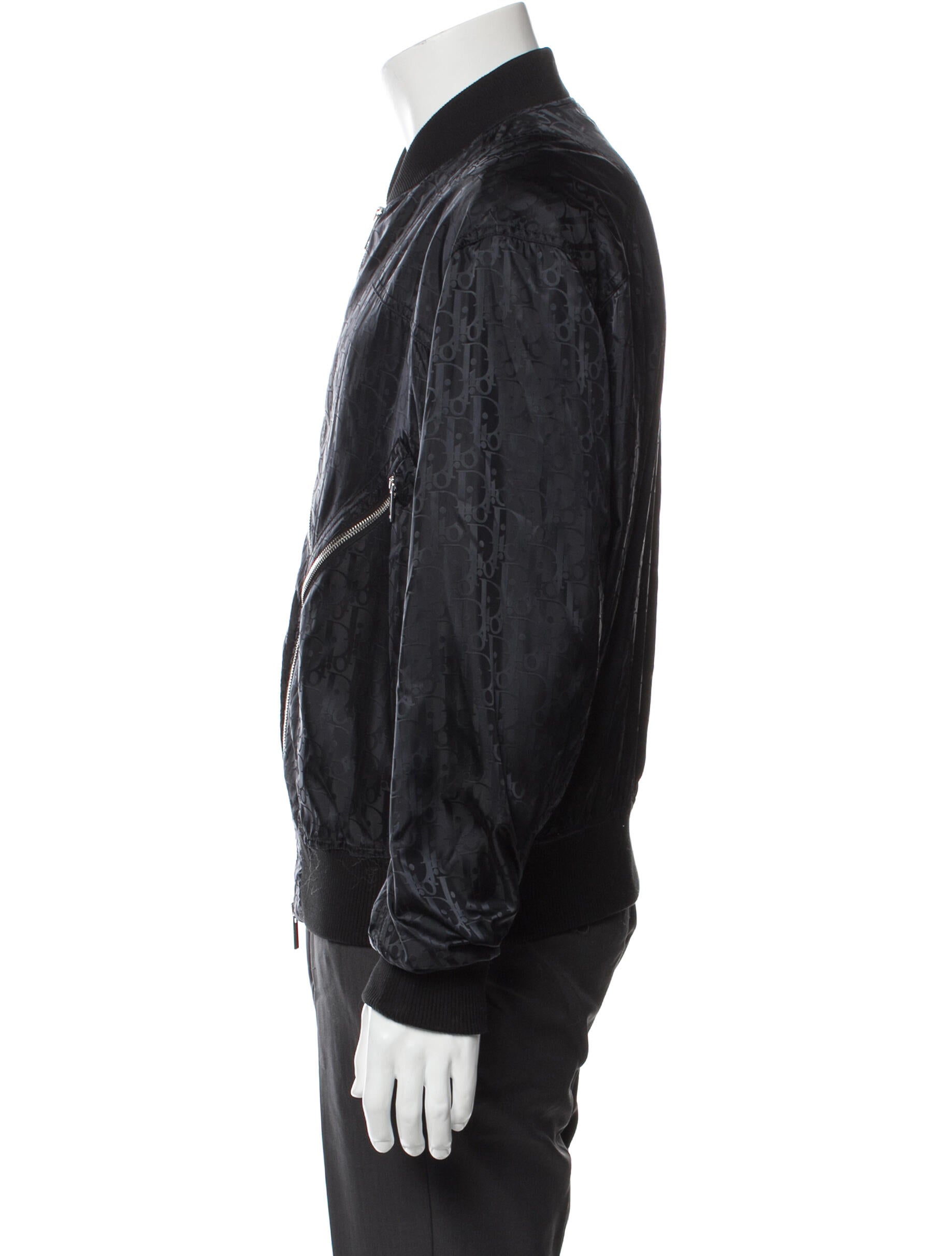 DIOR MEN 2019 Oblique Jacquard Bomber Jacket - Black Outerwear ...