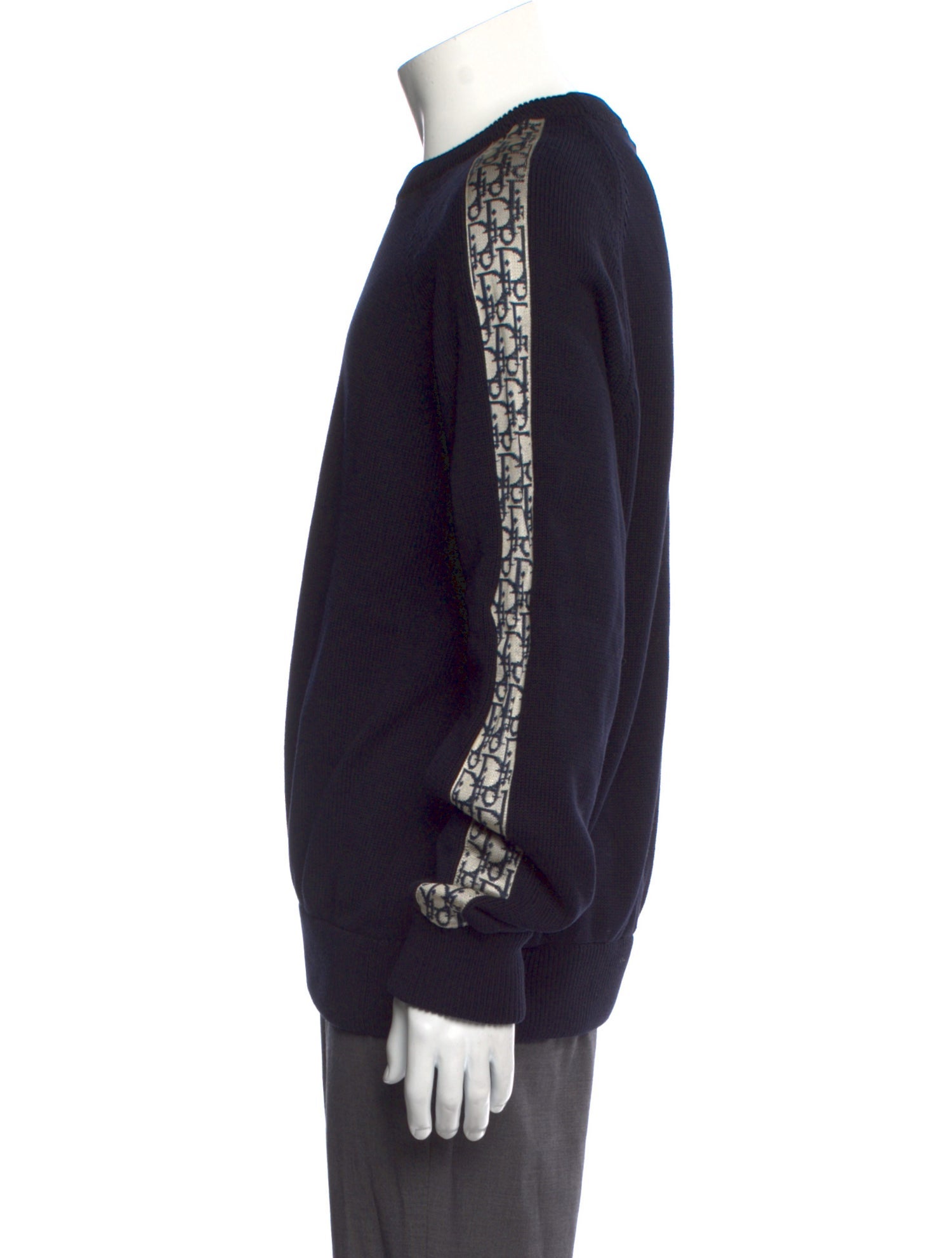 DIOR MEN 2021 Oblique Jacquard Pullover w/ Tags - Blue Sweaters ...