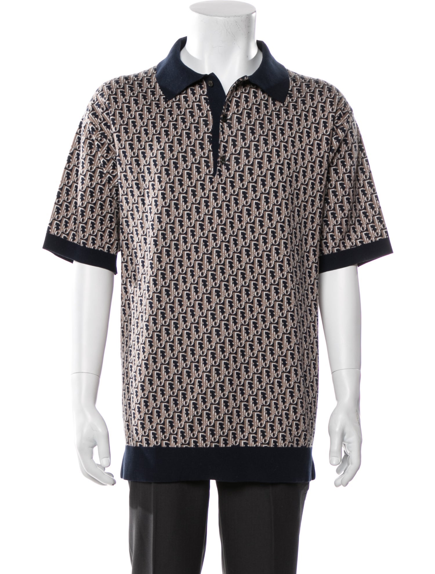 DIOR MEN 2022 Oblique Jacquard Polo Shirt - Neutrals Polos, Clothing ...