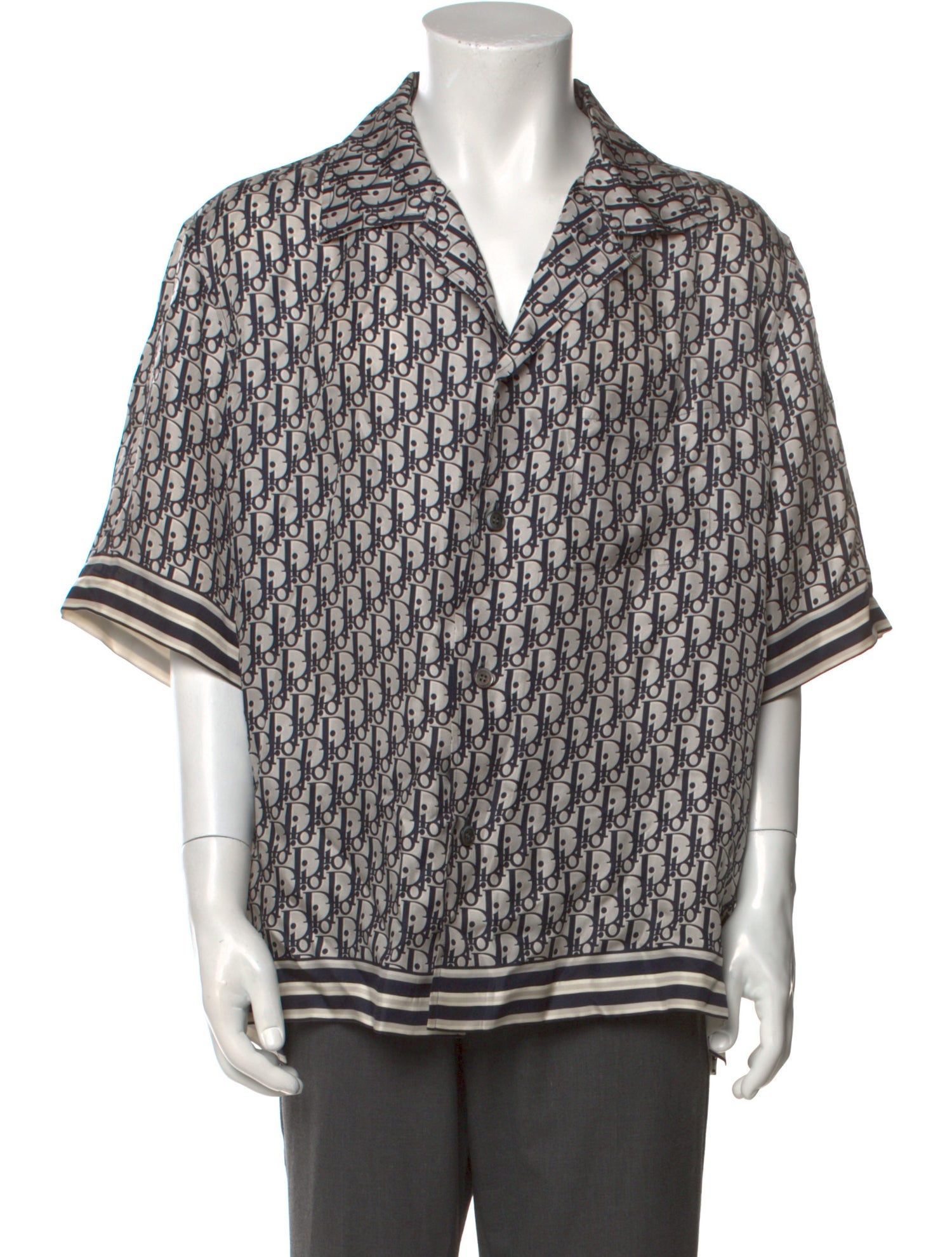 DIOR MEN 2020 Oblique Jacquard Shirt - Grey Casual Shirts, Clothing ...