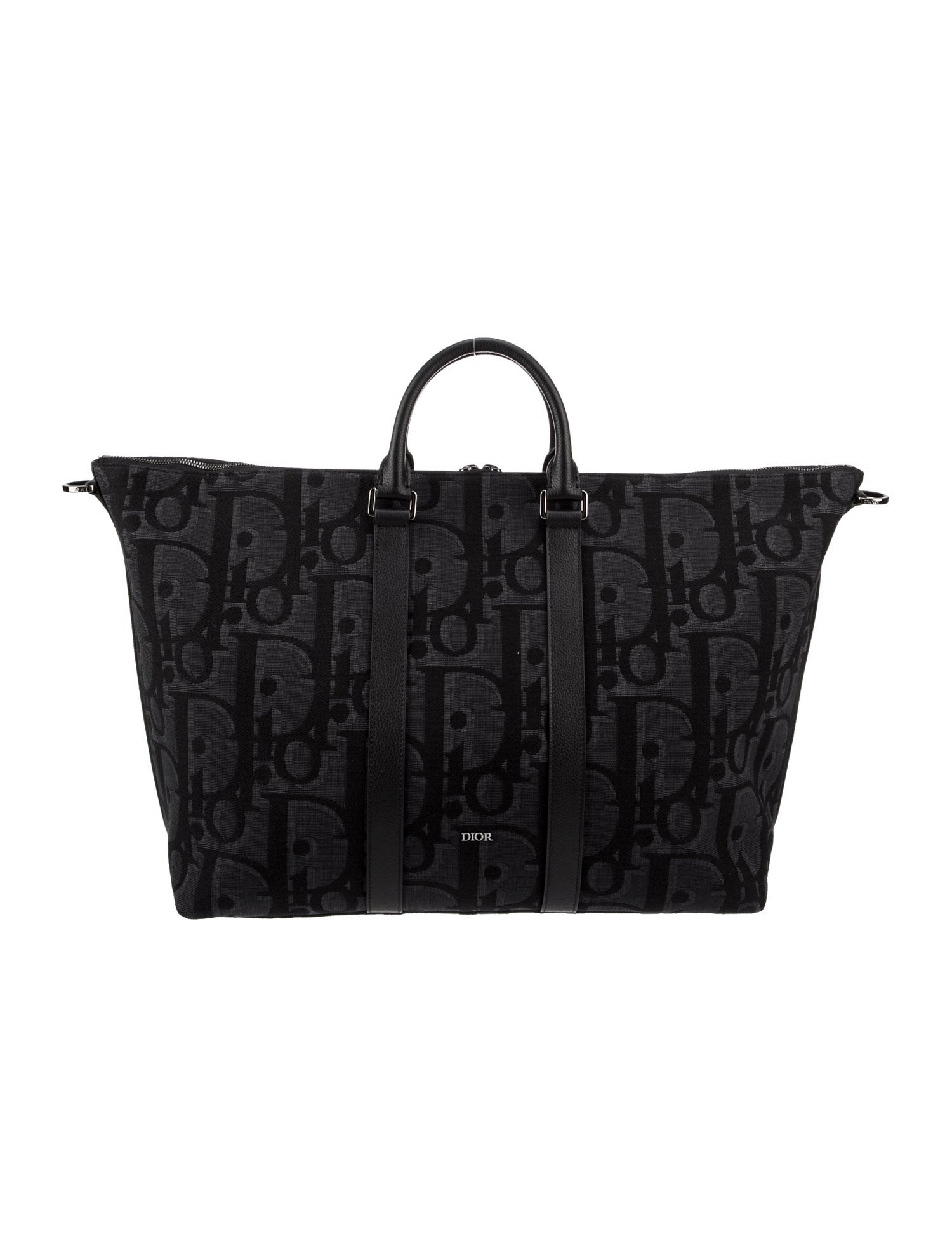DIOR MEN Weekender 40 Oblique Jacquard - Black Totes, Bags - DIORM39389 ...