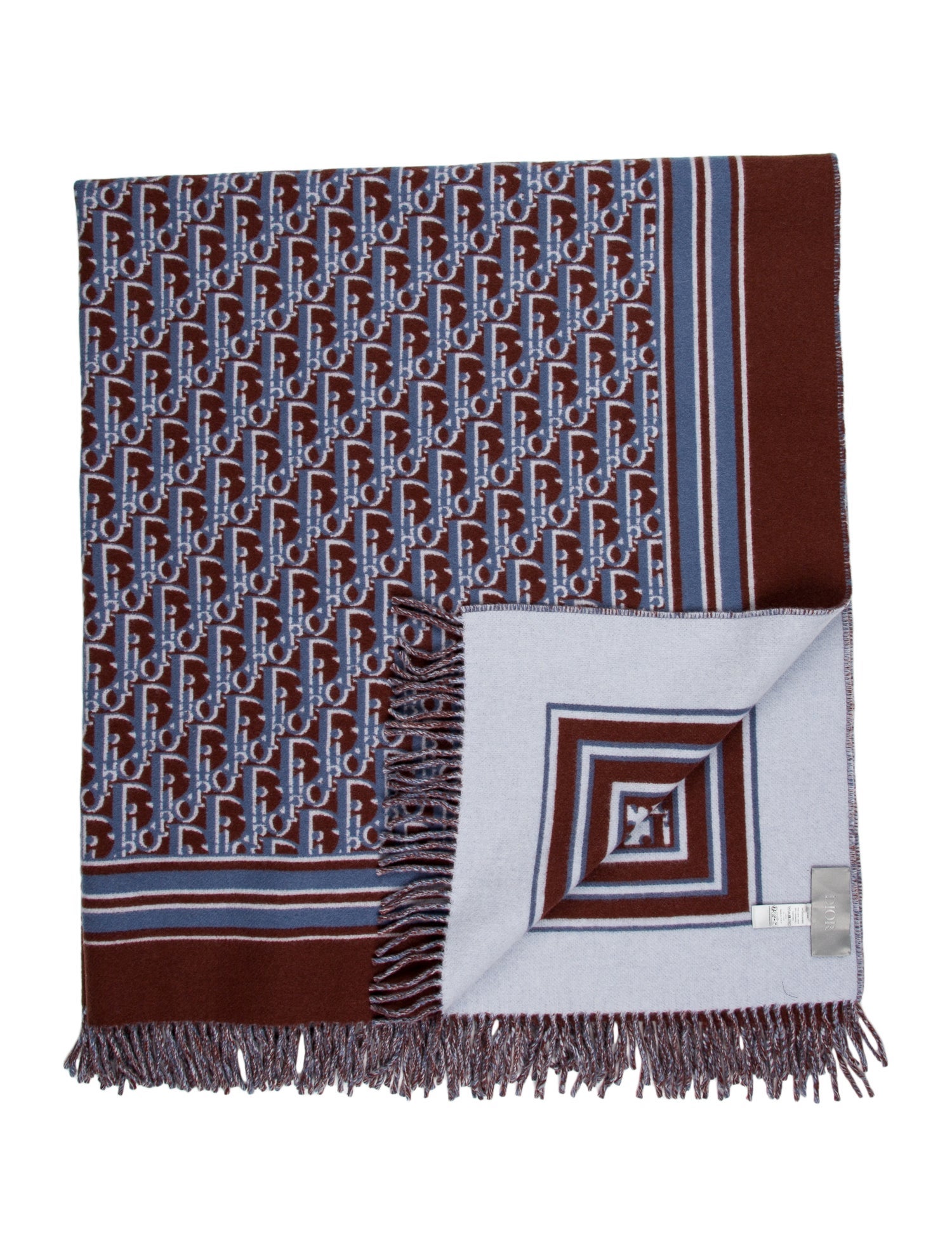 DIOR MEN Oblique Throw Blanket w/ Tags - Blue Throws, Pillows & Throws ...