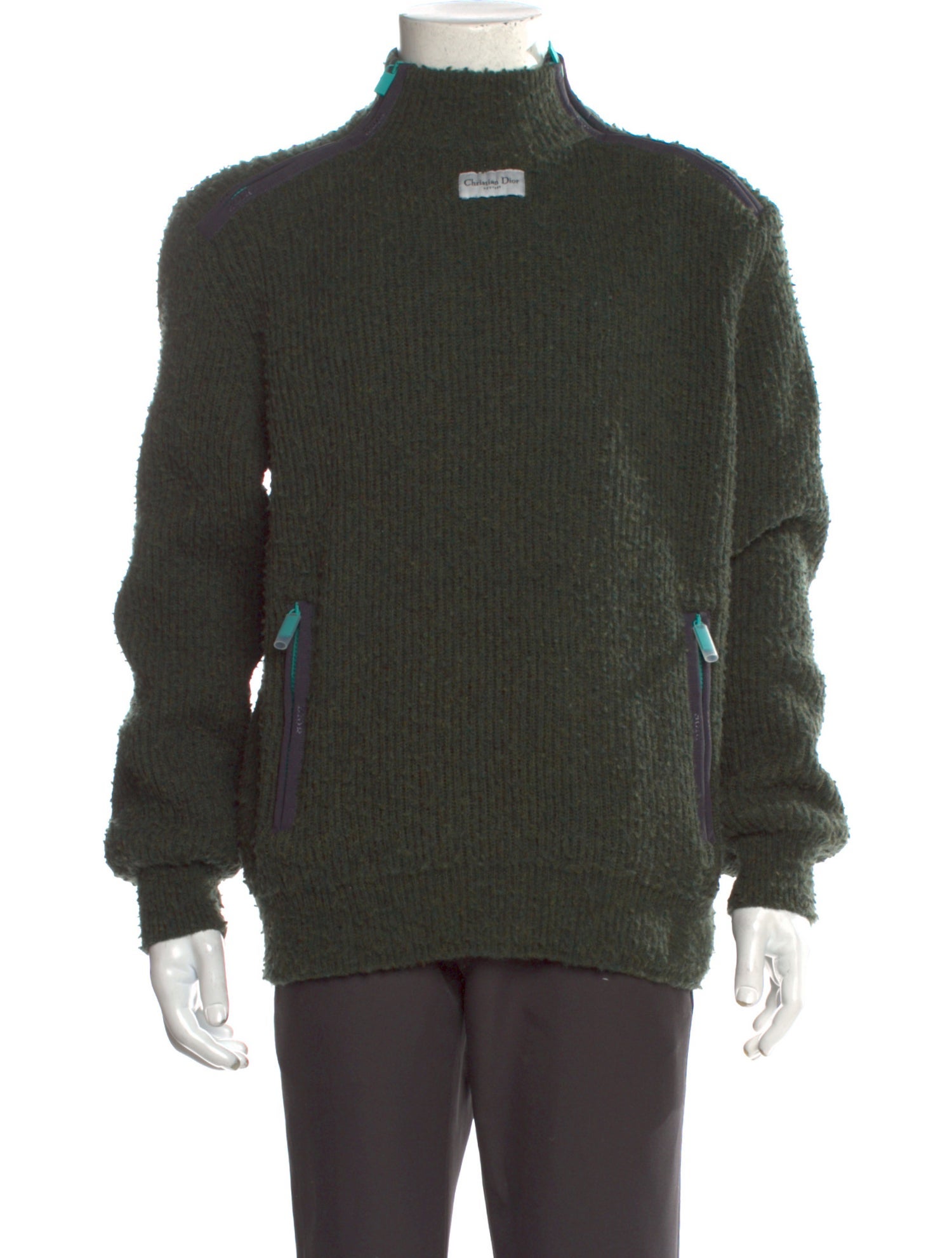 DIOR MEN 2023 Virgin Wool Pullover w/ Tags - Green Sweaters, Clothing ...