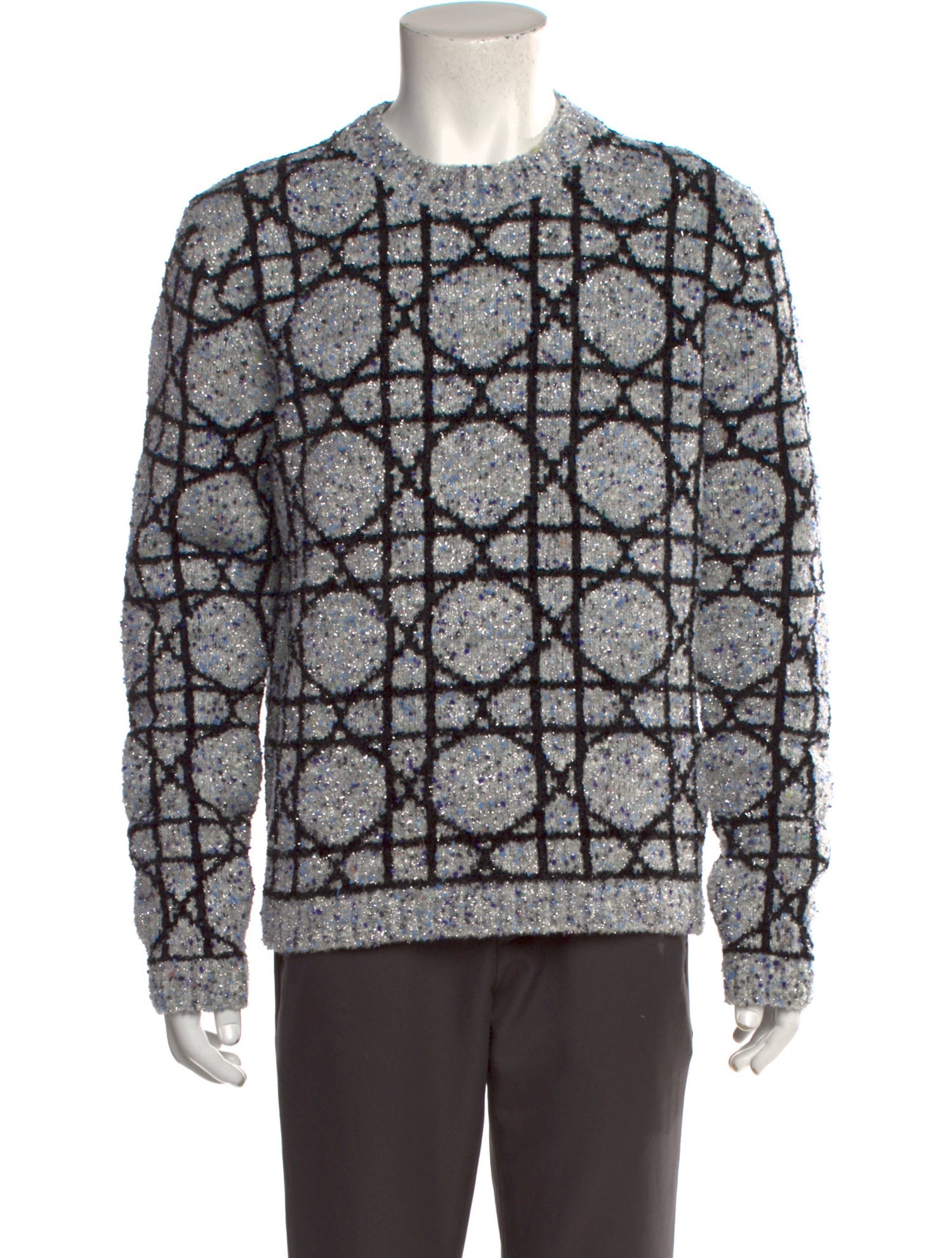 DIOR MEN 2024 Cannage Pattern Pullover w/ Tags - Grey Sweaters ...