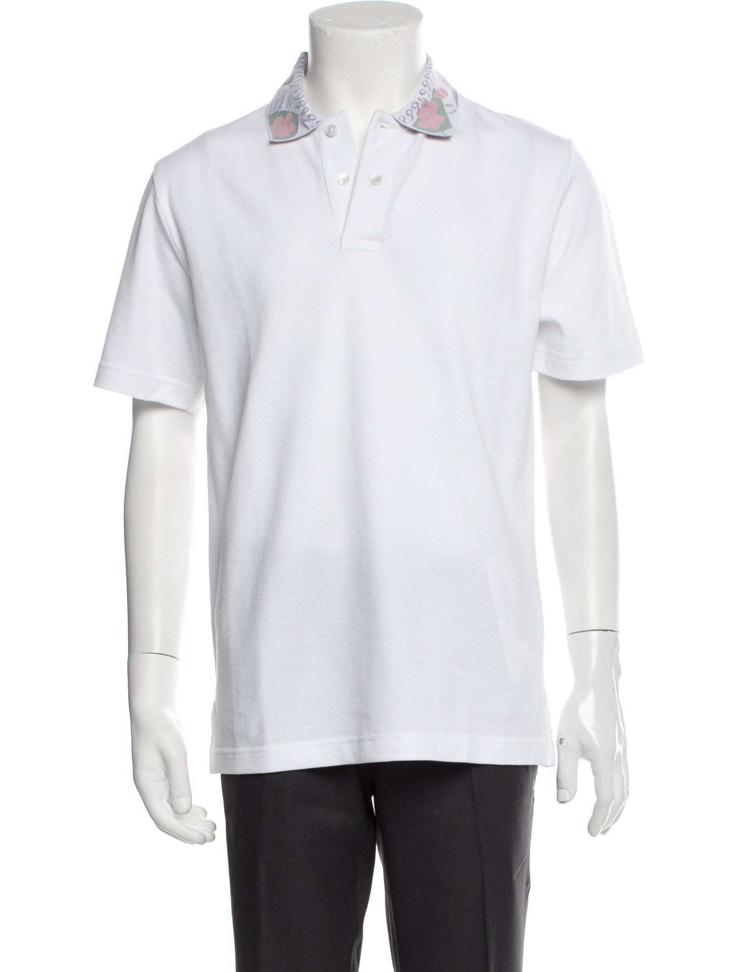 DIOR MEN 2023 Crew Neck Polo Shirt - White Polos, Clothing - DIORM42483 ...