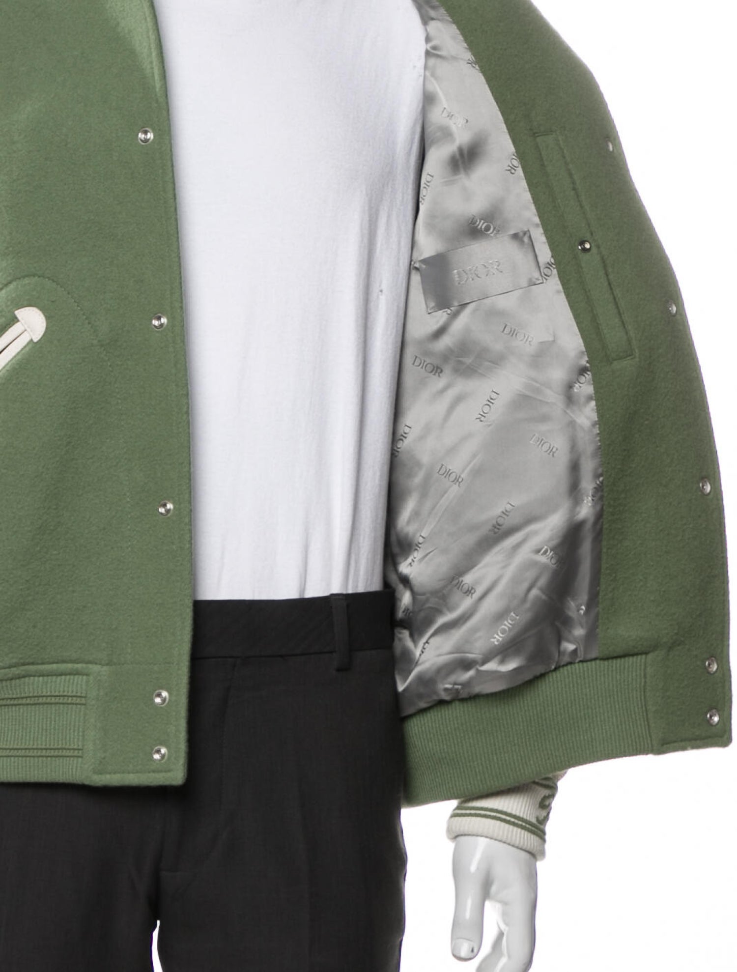 DIOR MEN 2023 x Denim Tears Varsity Jacket - Green Outerwear, Clothing ...