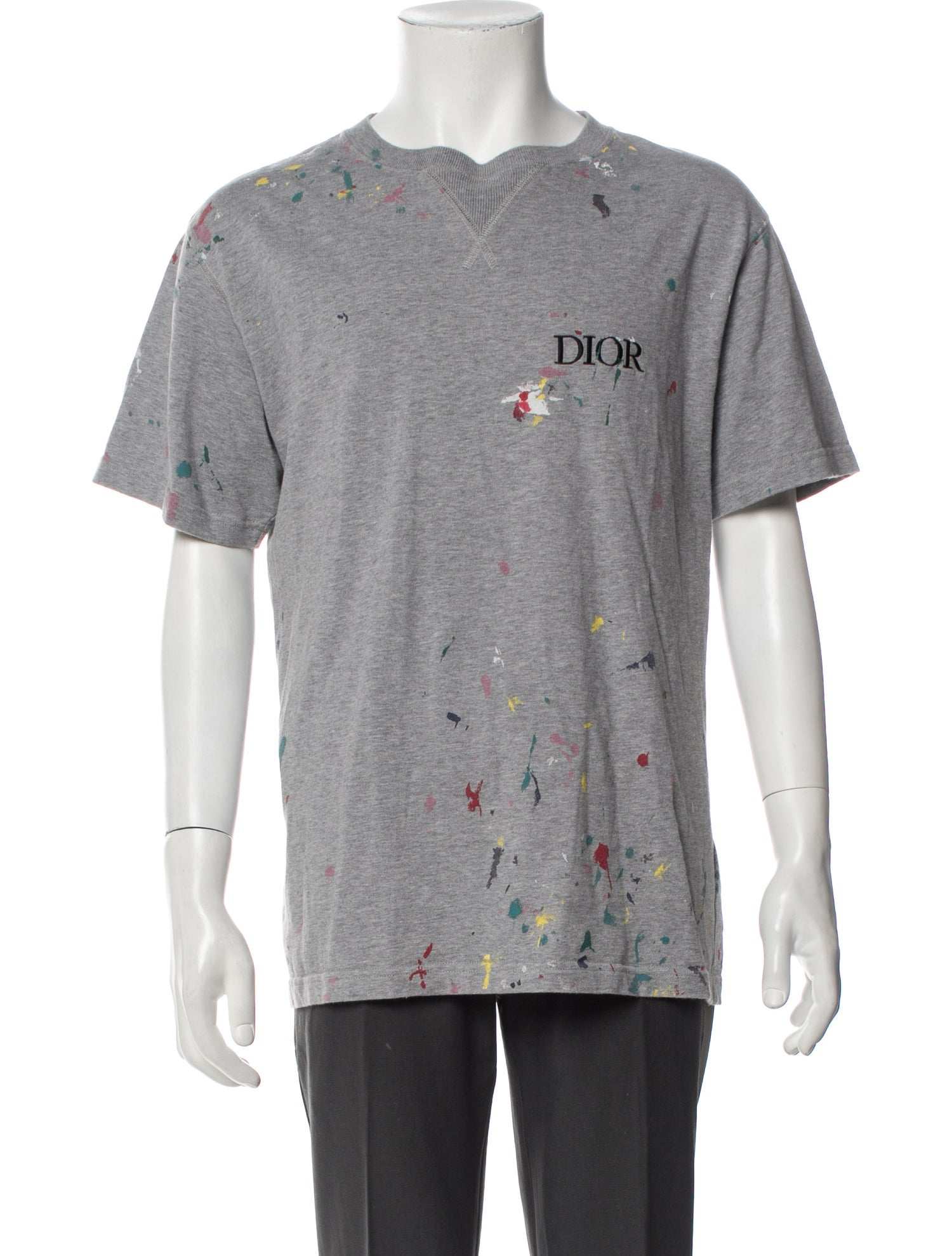DIOR MEN 2021 Graphic Print T-Shirt - Grey T-Shirts, Clothing ...