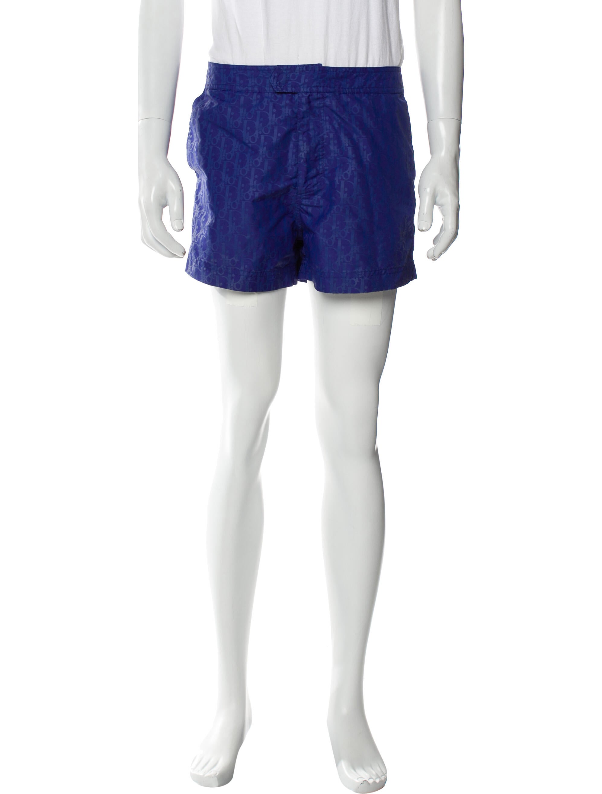 DIOR MEN 2021 Oblique Jacquard Swim Trunks - Blue Swimwear, Clothing ...