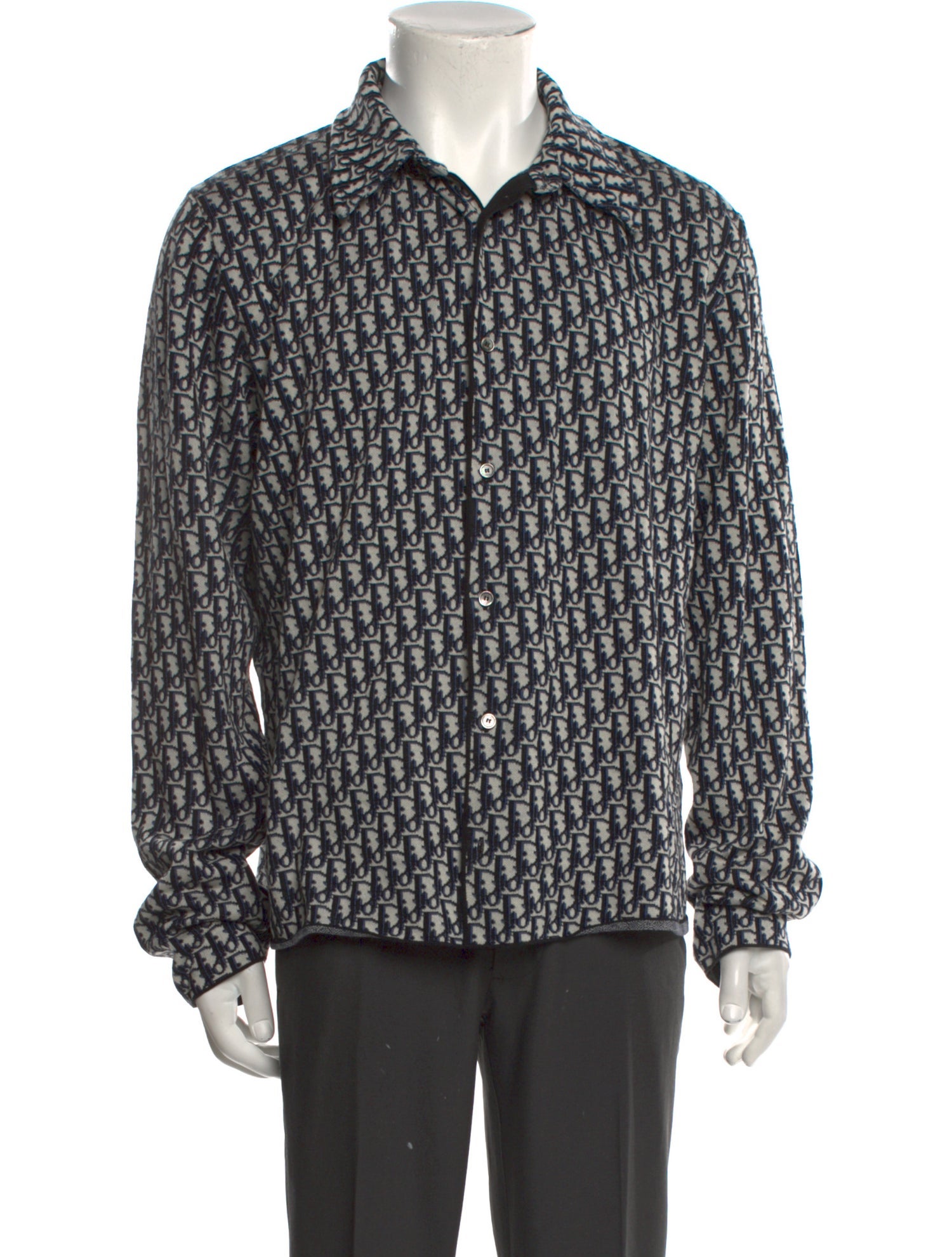 DIOR MEN 2020 Oblique Jacquard Shirt - Neutrals Casual Shirts, Clothing ...
