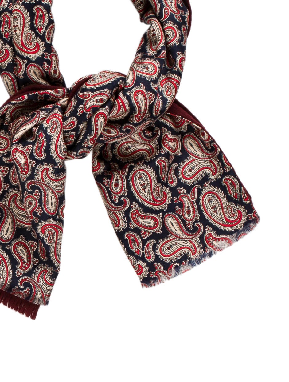 Dunhill Silk Paisley Scarf - Blue Scarves, Accessories - DLL20469 | The ...