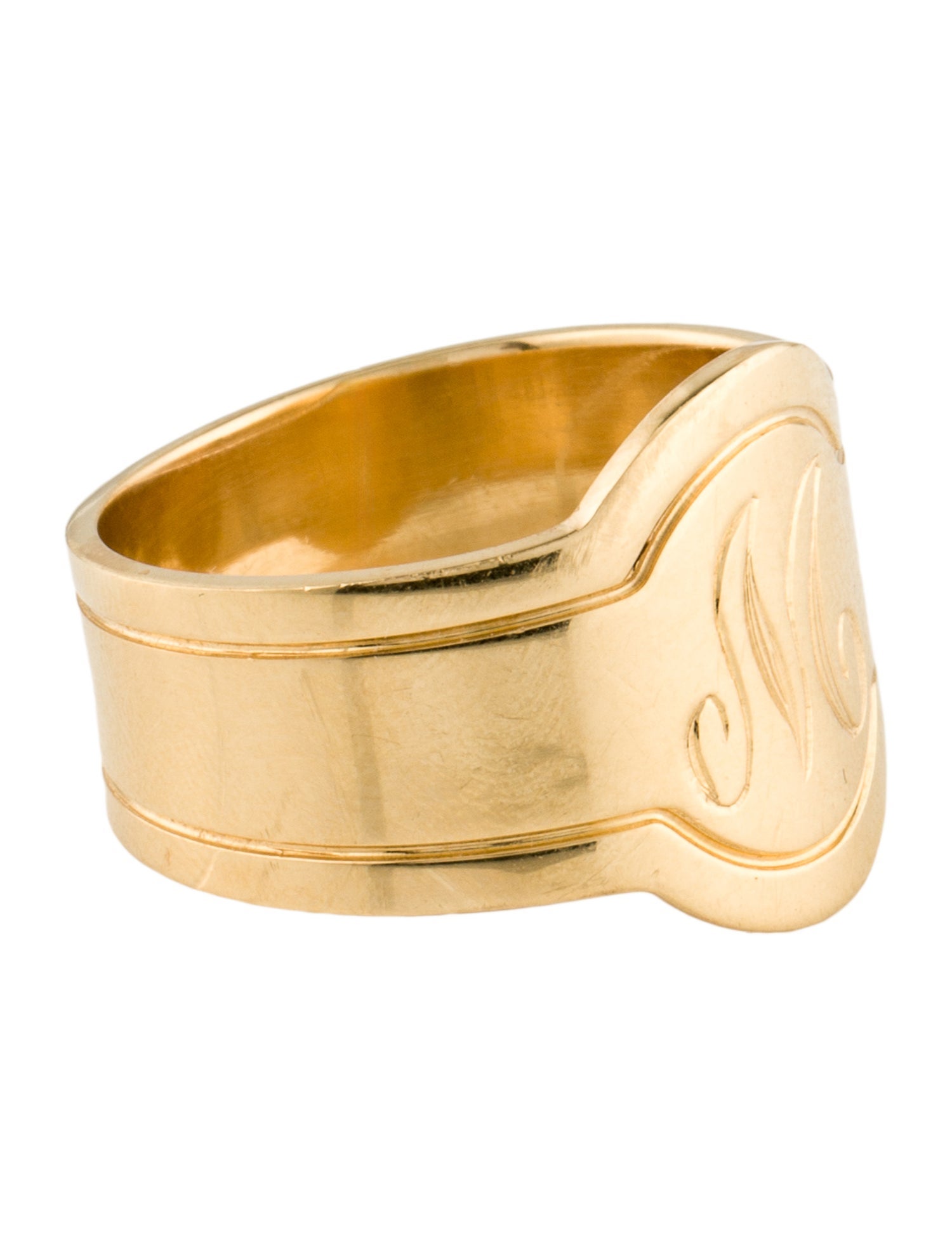 Dunhill 18K 'M' Cigar Band Ring - Band, Rings - DLL25715 | The RealReal