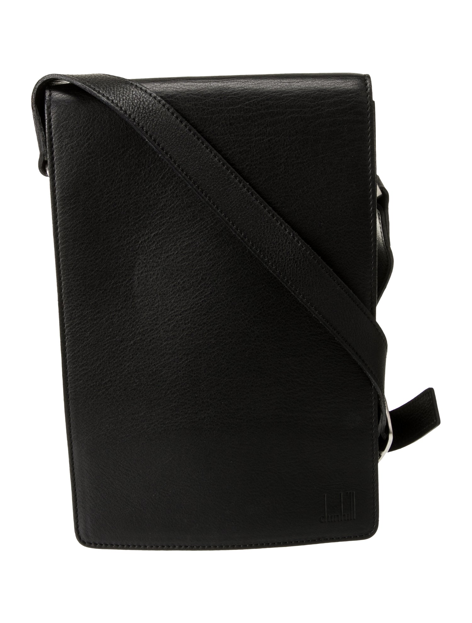 Dunhill Leather Messenger Bag - Black Messenger Bags, Bags - DLL26744 ...