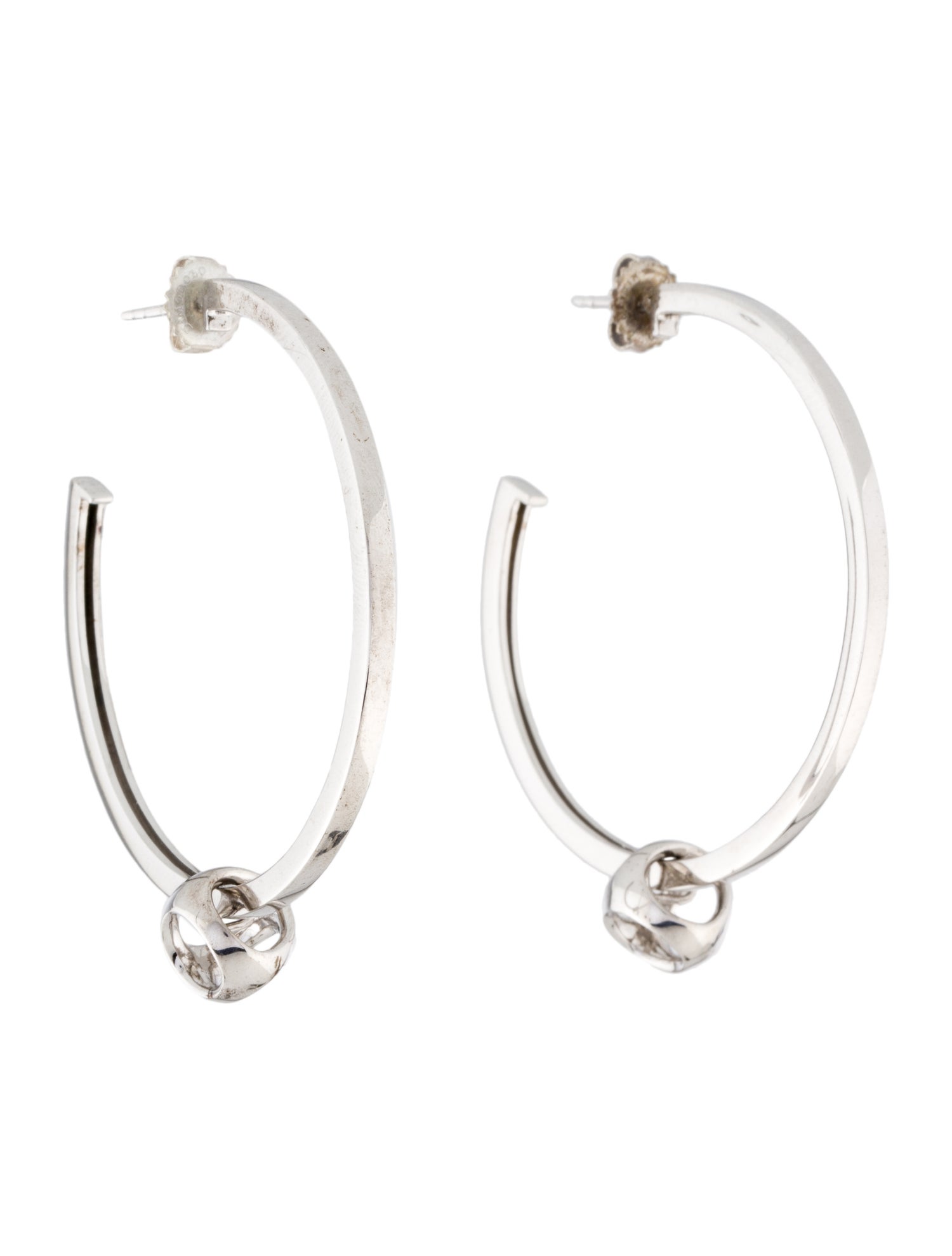 Maria Tash 18K Diamond Scalloped Hoop Earring - Rhodium-Plated 18K ...