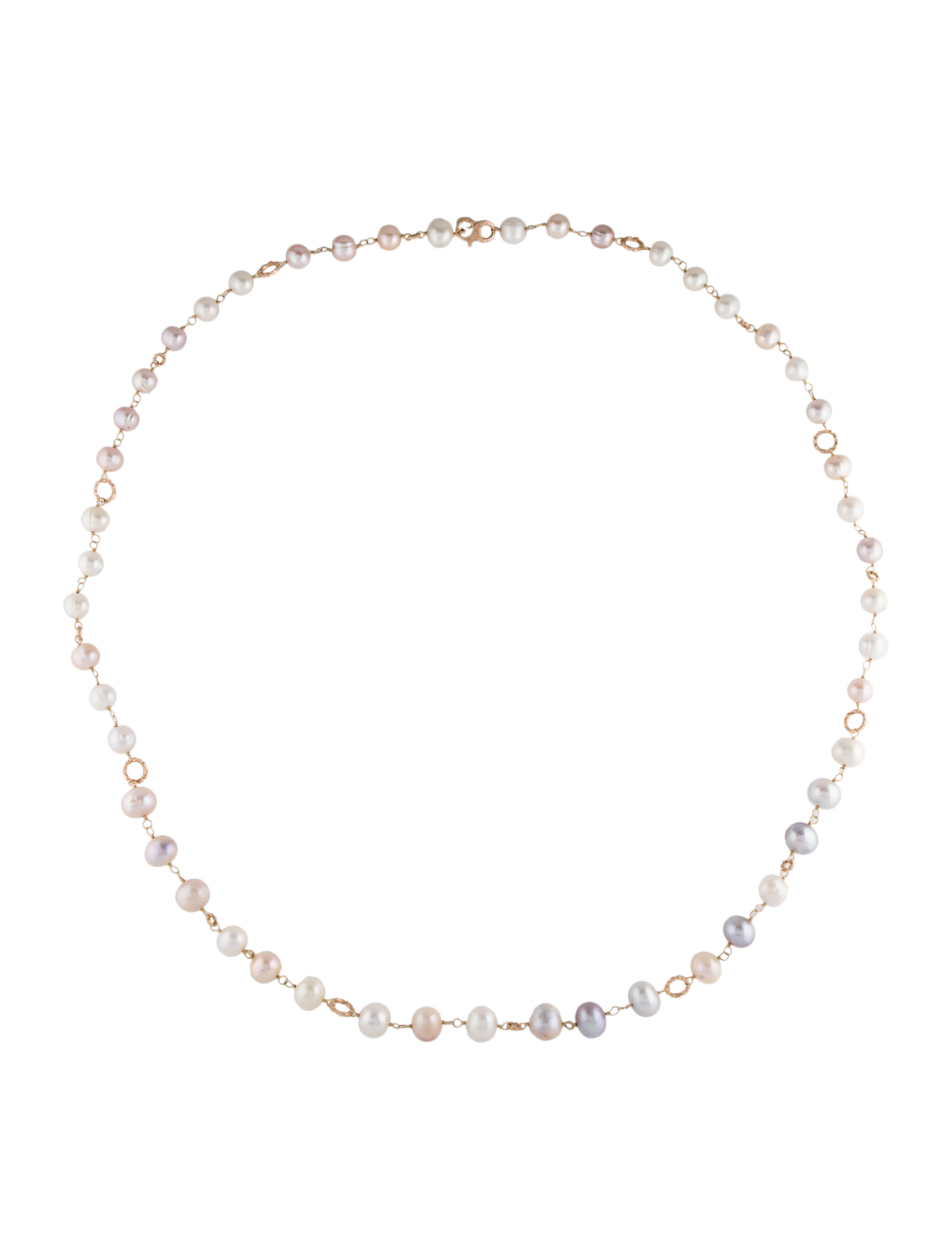 Dominique Cohen 18K Pearl Strand Necklace - 18K Yellow Gold Bead Strand ...
