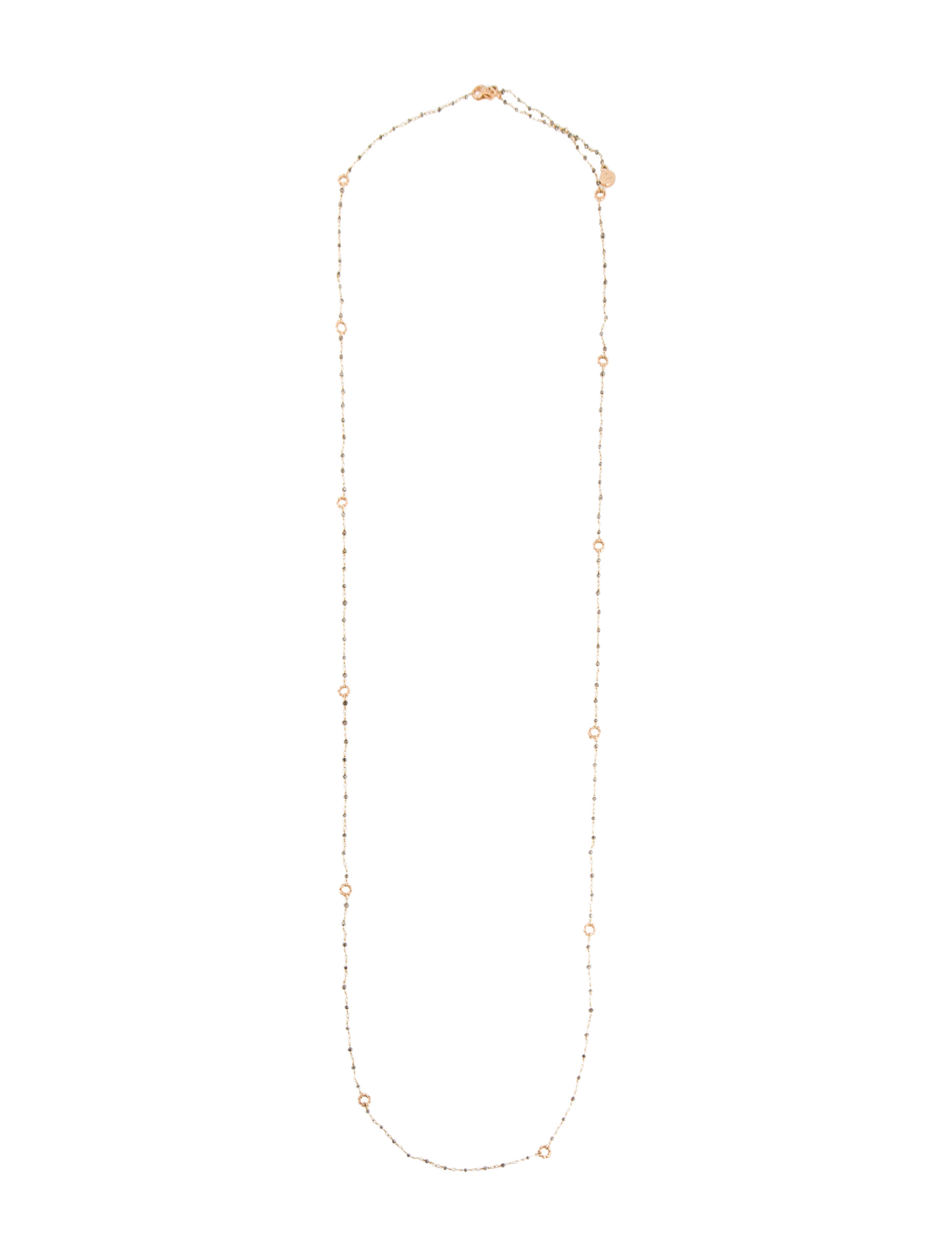 Dominique Cohen 18K Diamond Bead Chain Station Necklace - 18K Yellow ...