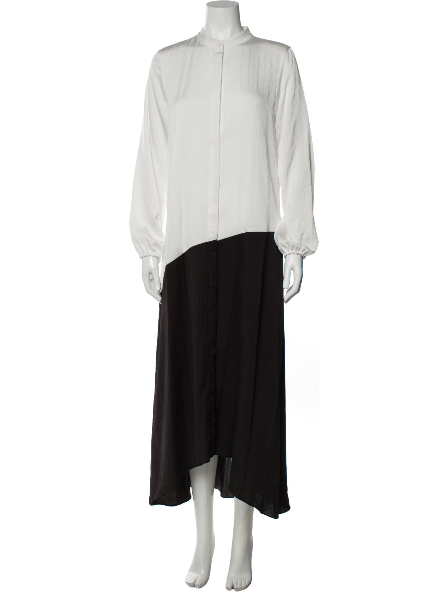 Donna Karan Colorblock Pattern Long Dress - White Dresses, Clothing ...