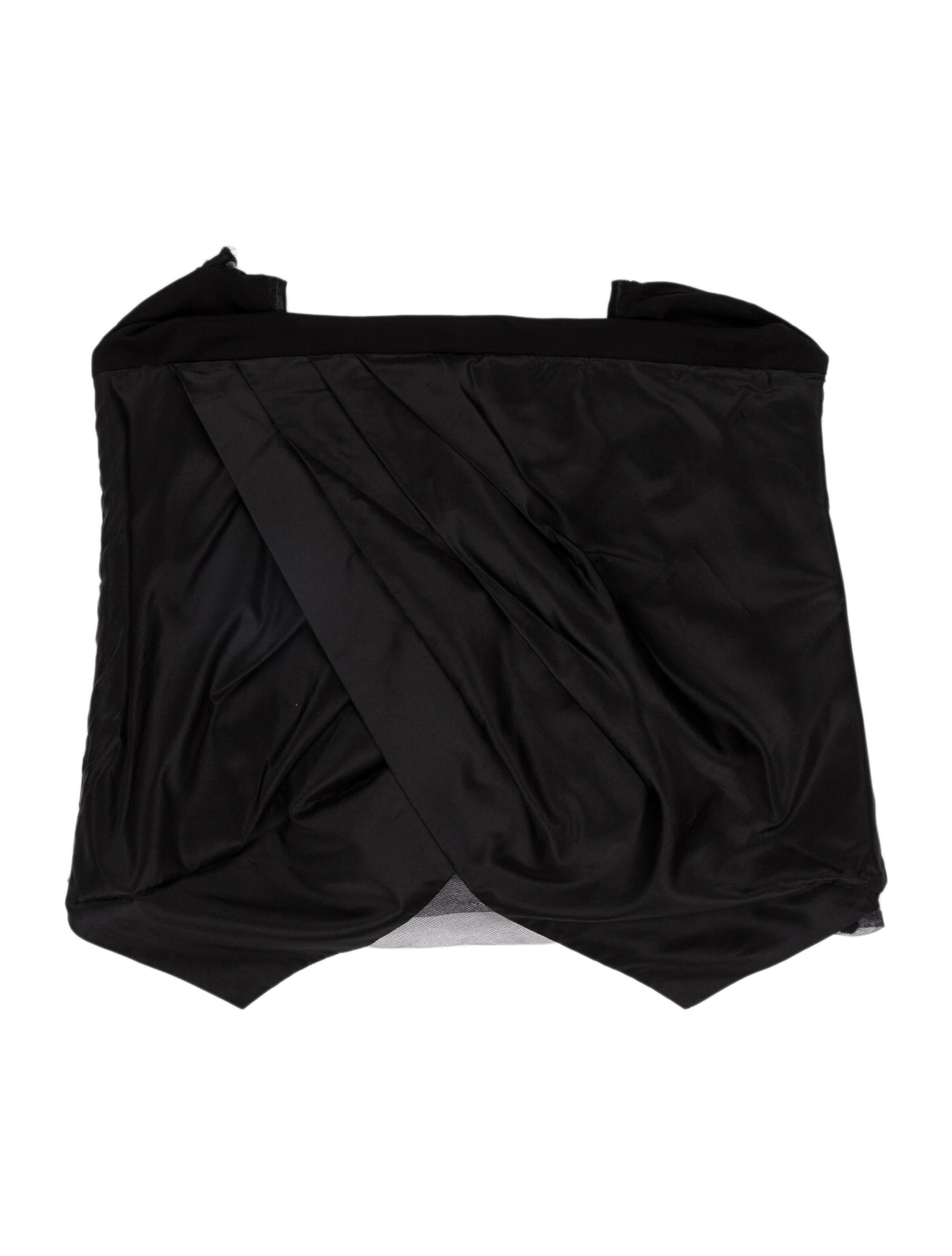 Donna Karan Silk Strapless Crop Top - Blue Tops, Clothing - DON78342 ...