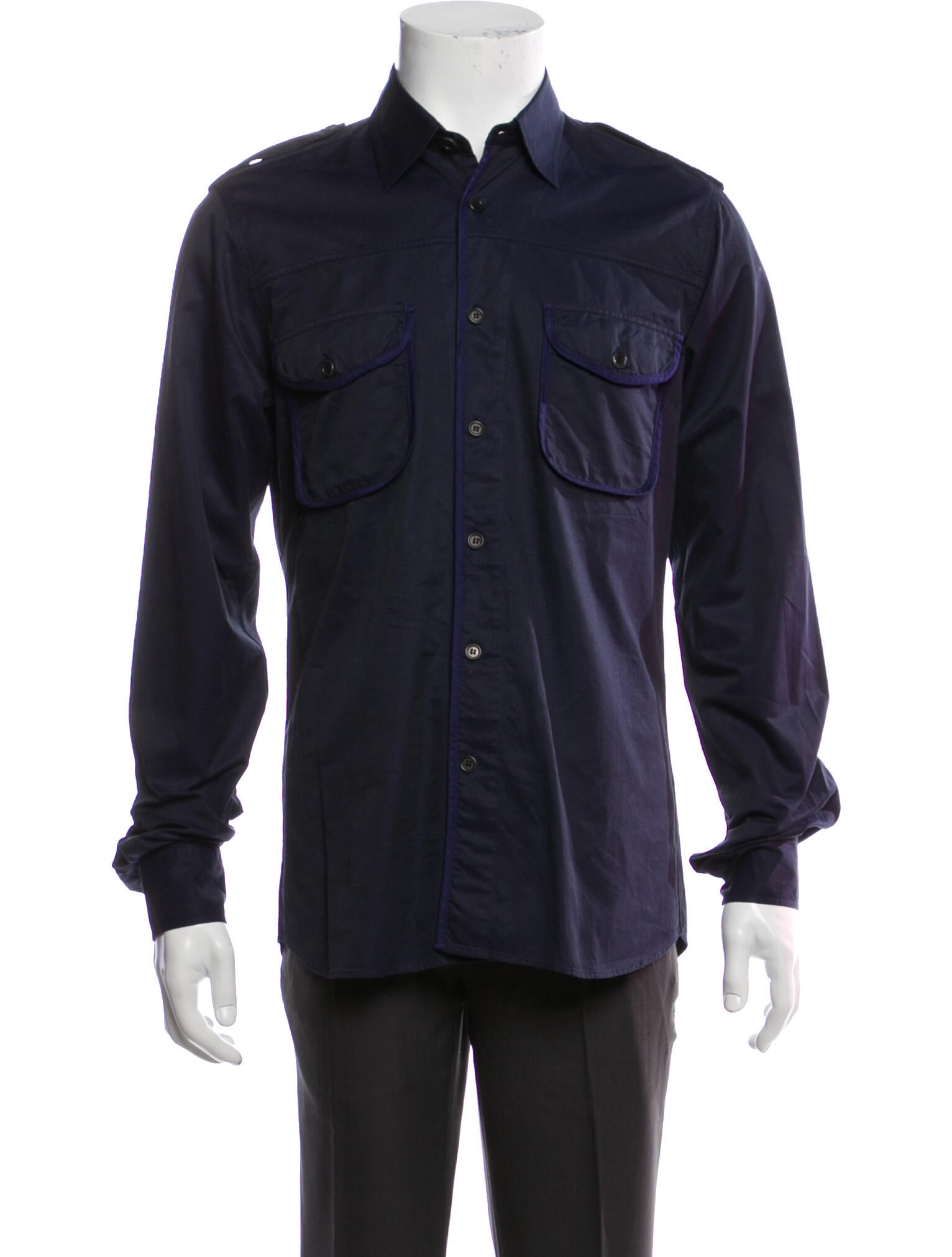 Tom Ford French Cuff Button-Up Shirt - Grey Casual Shirts, Clothing ...
