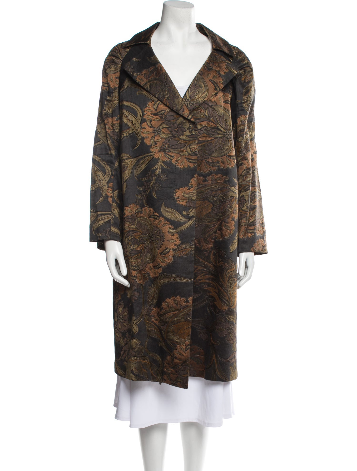 Dries Van Noten Printed Coat - Purple Coats, Clothing - DRI136391 | The ...