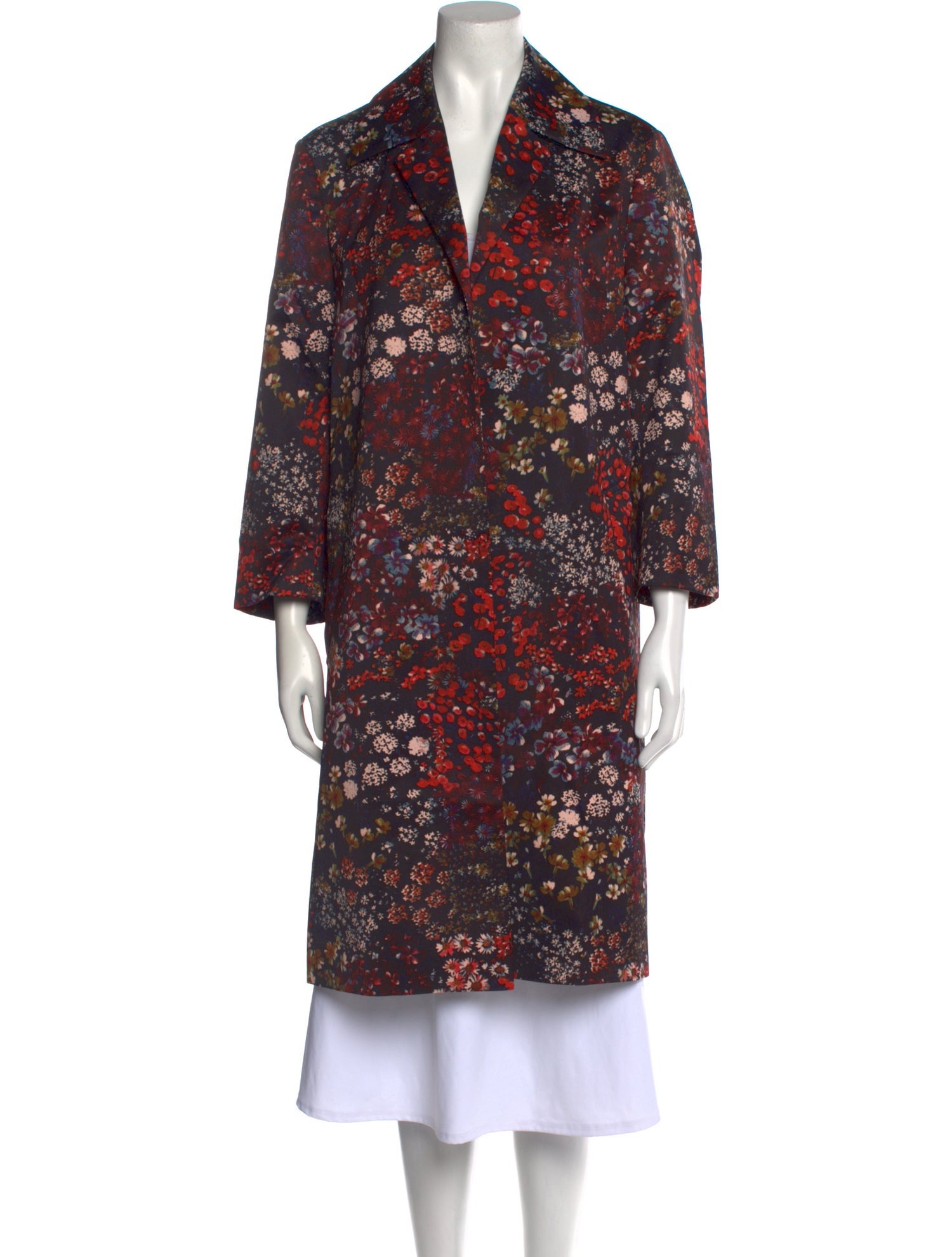 Etro Floral Print Peacoat - Brown Coats, Clothing - ETR206183 | The ...