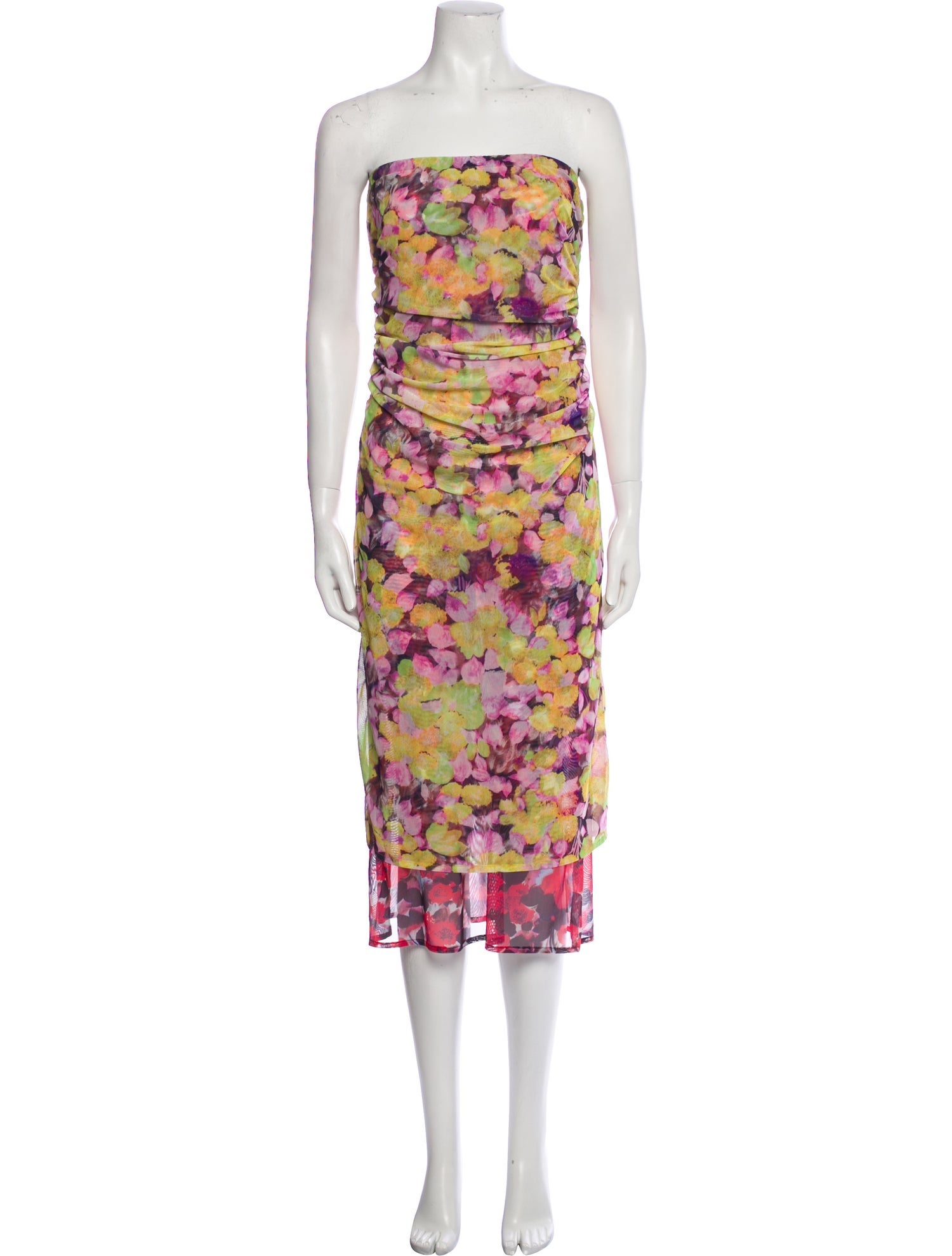 Dries Van Noten Floral Print Mini Dress - Yellow Dresses, Clothing ...