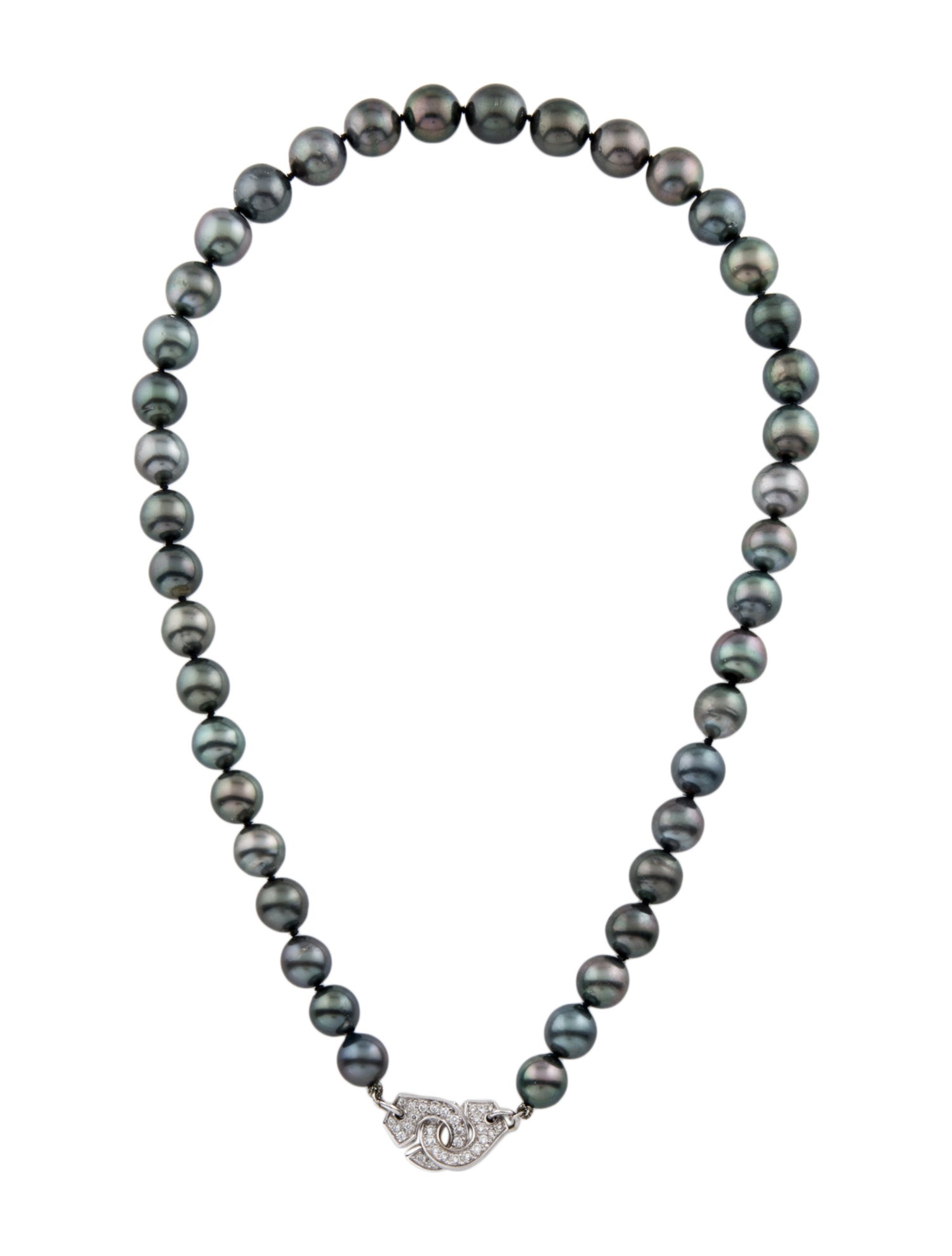 Dinh Van 18K Tahitian Pearl & Diamond Strand - Rhodium-Plated 18K White ...