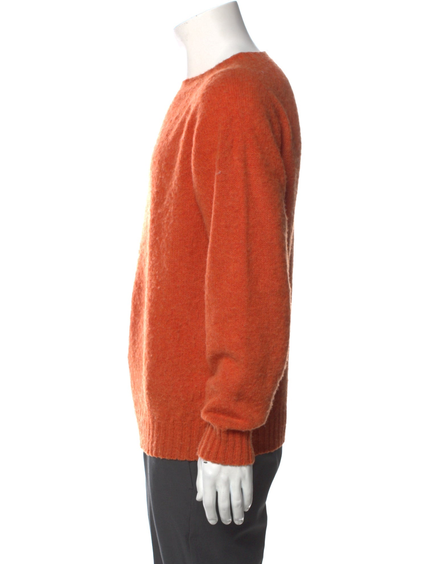 Drake's Crew Neck Long Sleeve Pullover - Orange Sweaters, Clothing ...