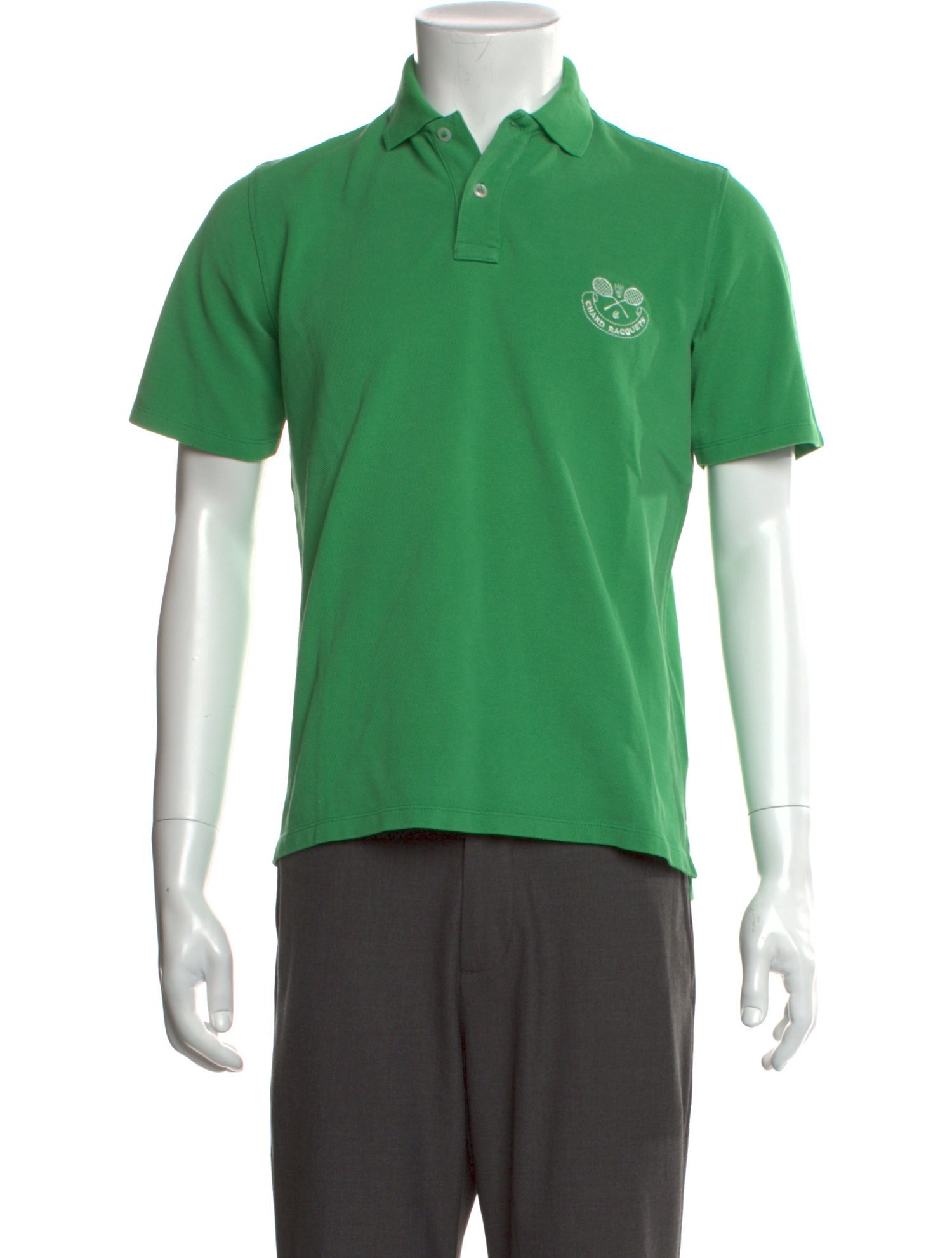 Drake's Graphic Print Collar Polo Shirt - Green T-Shirts, Clothing ...