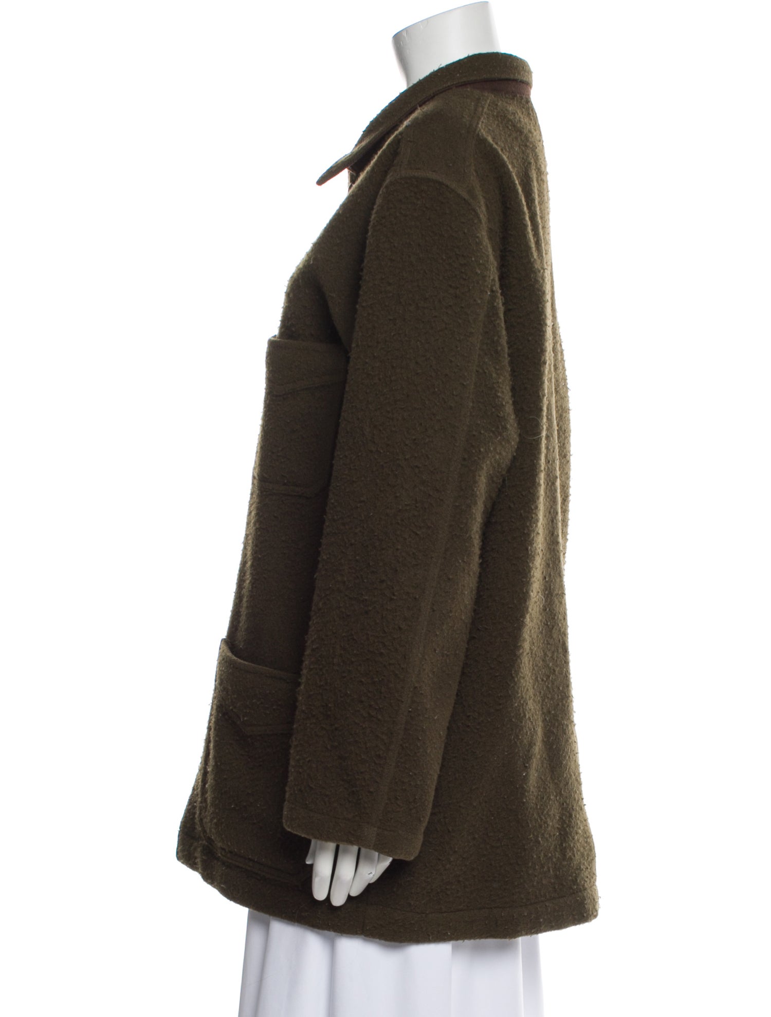Drake's Wool Coat - Green Coats, Clothing - DRK22299 | The RealReal
