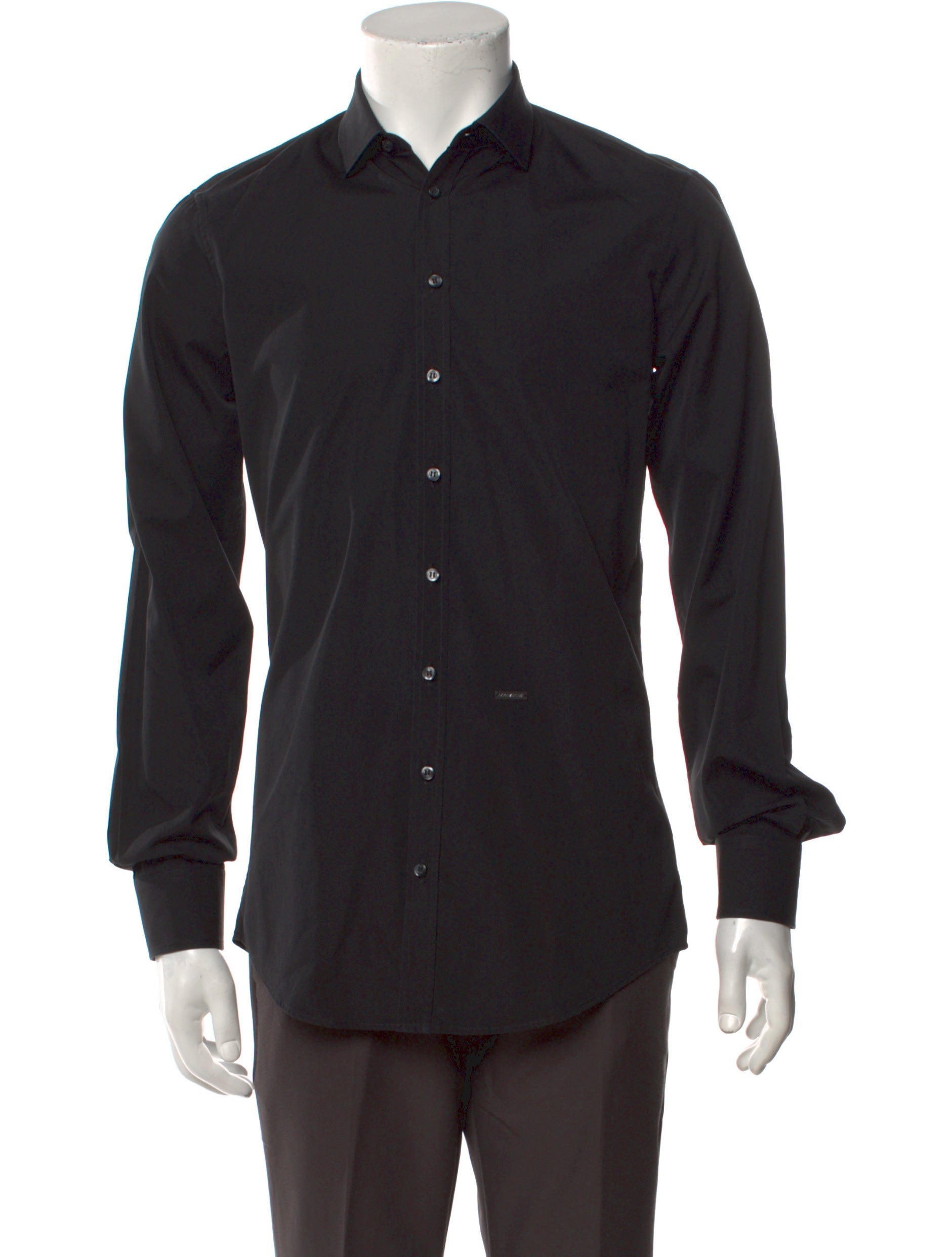 Givenchy Long Sleeve Dress Shirt - Black Dress Shirts, Clothing ...