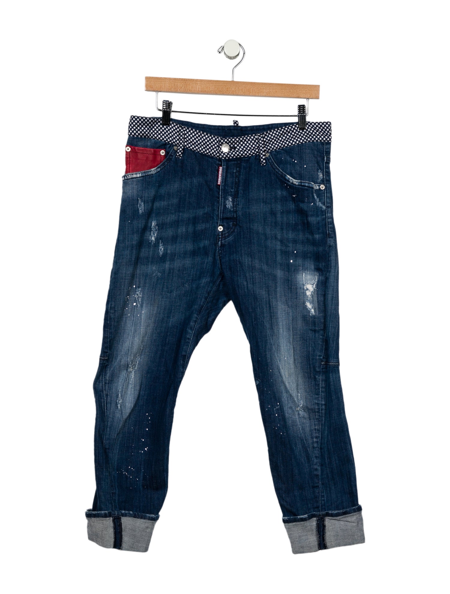 Dsquared² Straight-Leg Jeans - Blue, 11" Rise Jeans, Clothing ...
