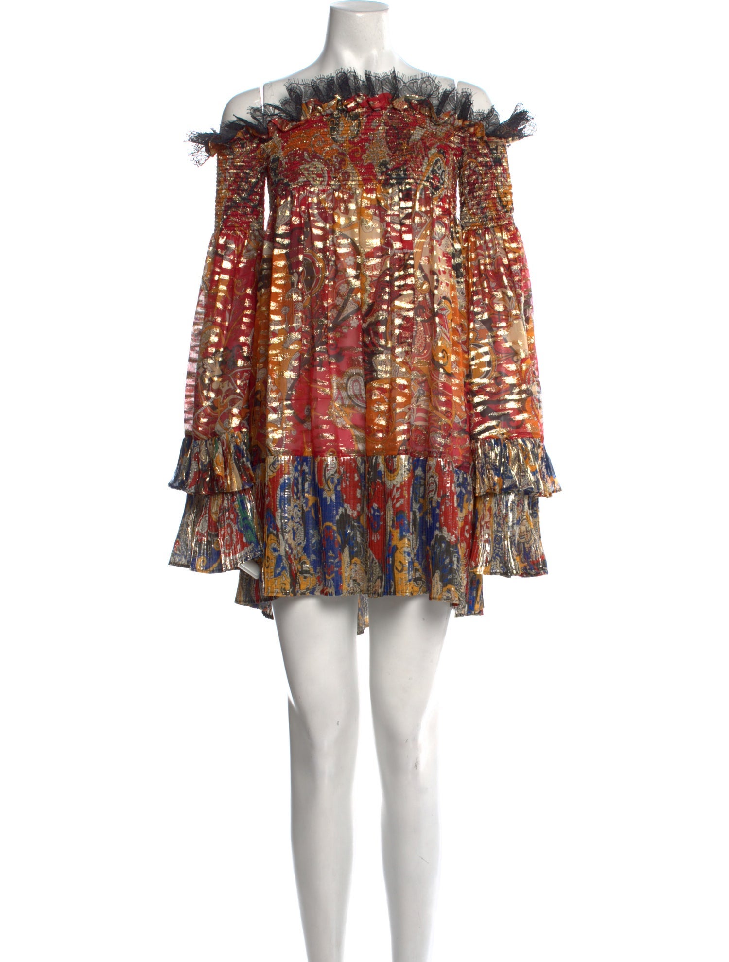 Dundas Printed Mini Dress - Red Dresses, Clothing - DUNDA21354 | The ...