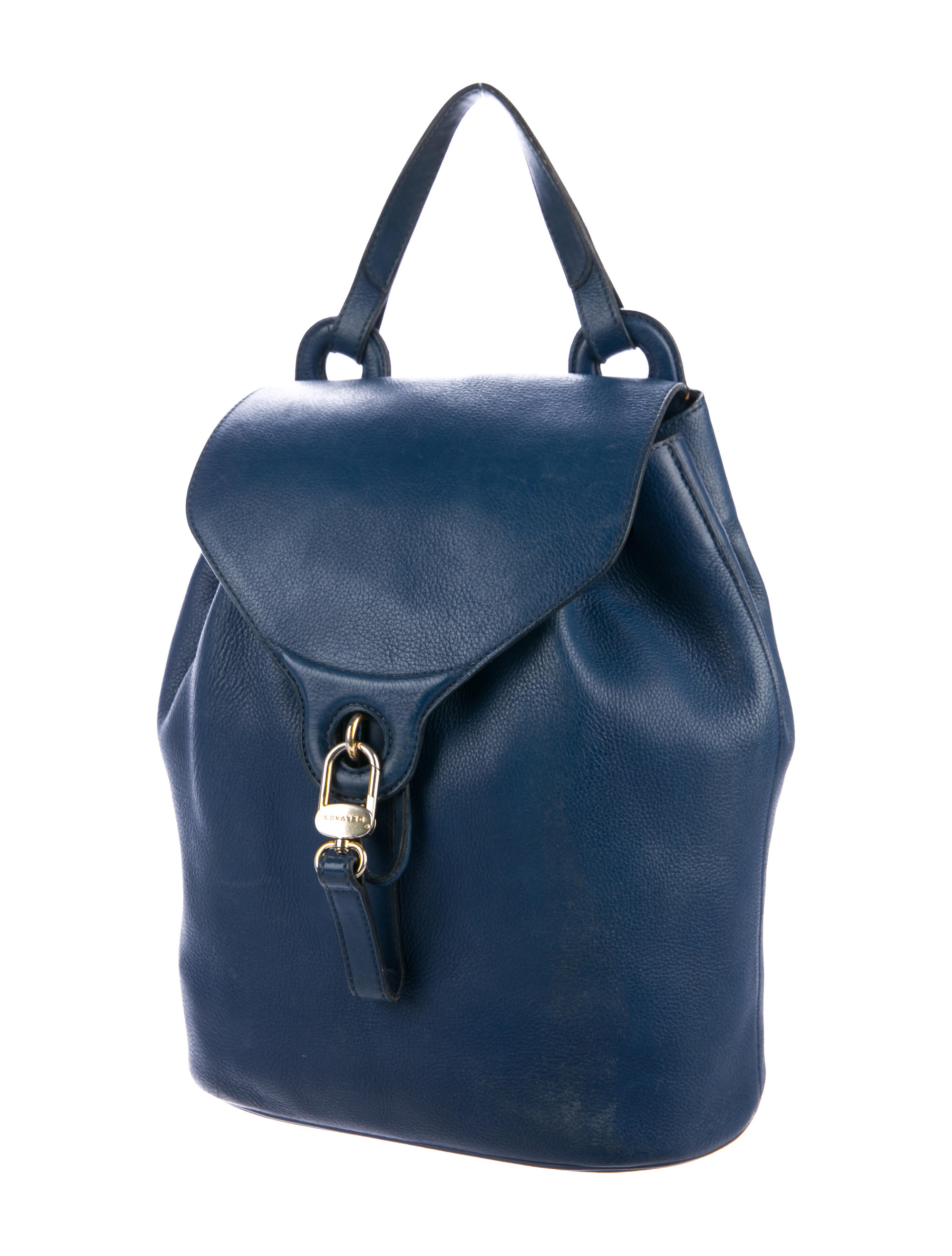 Delvaux Leather Clasp Backpack - Black Backpacks, Handbags - DVX20992 ...